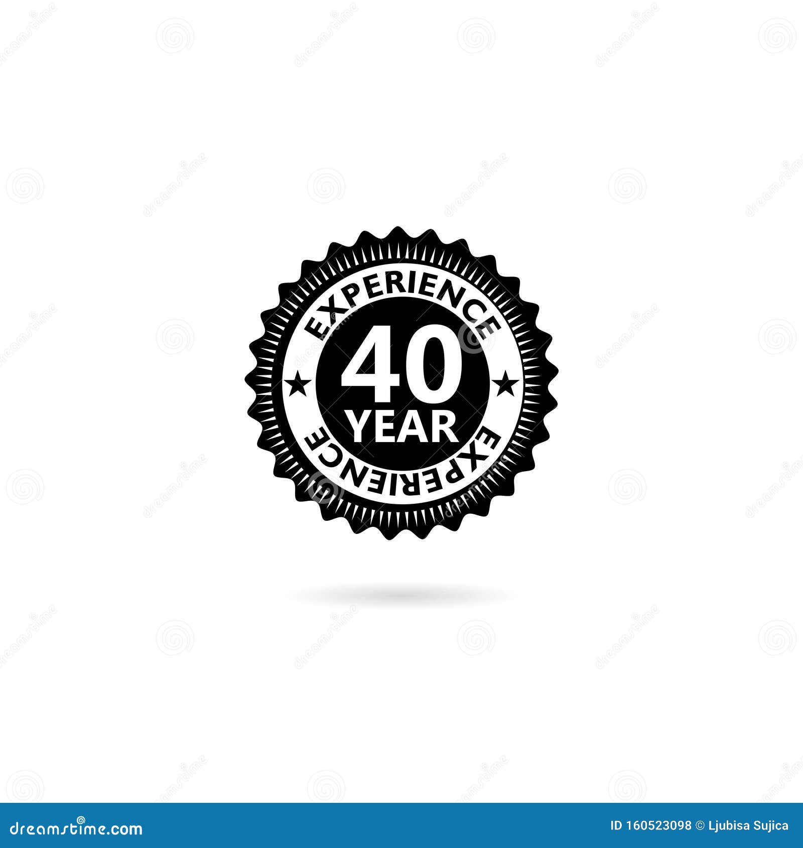 40 Years Experience Web Icon Illustration Isolated on White Background ...
