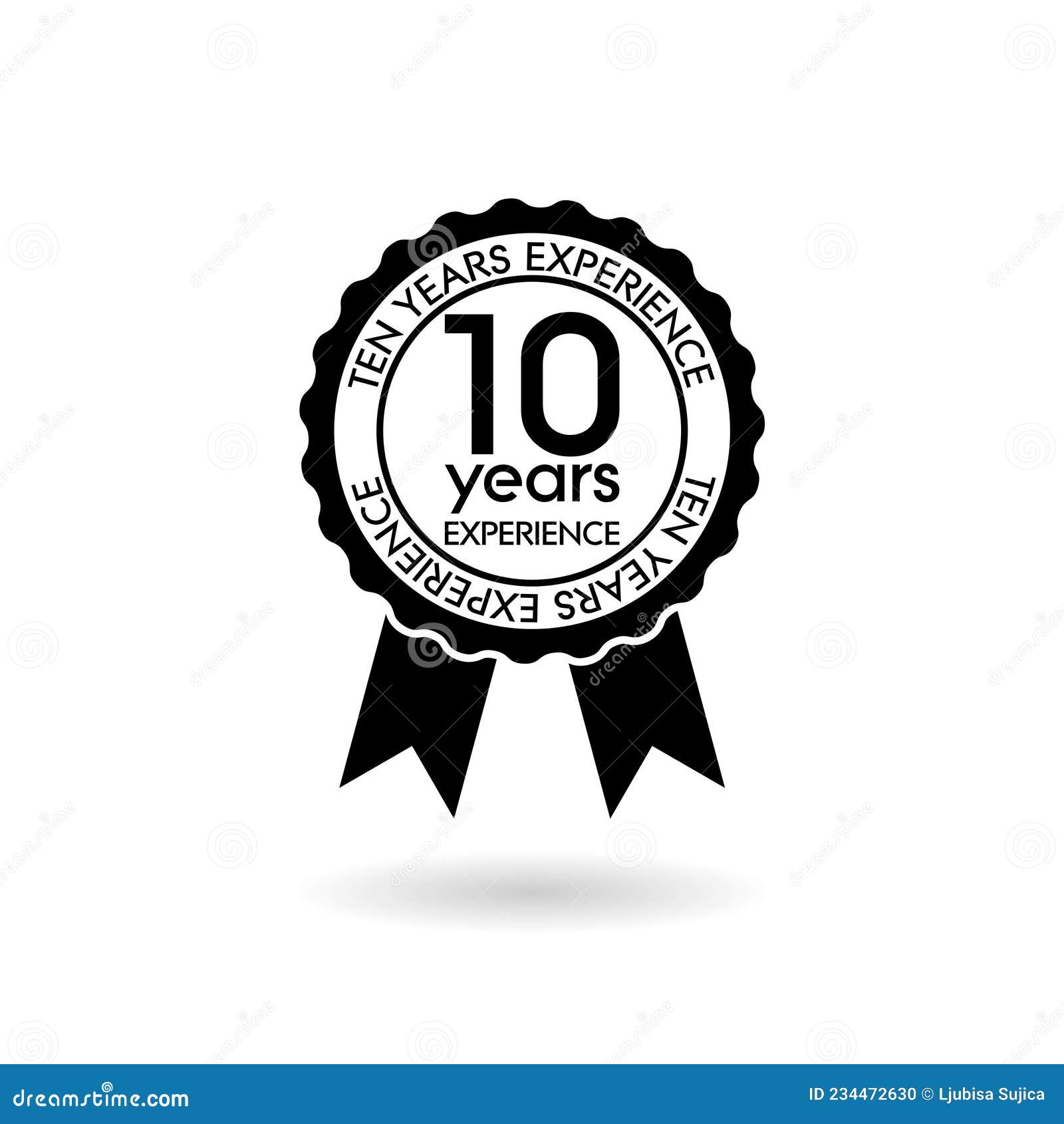 10 Years Experience Web Icon Illustration Isolated Stock Illustration ...