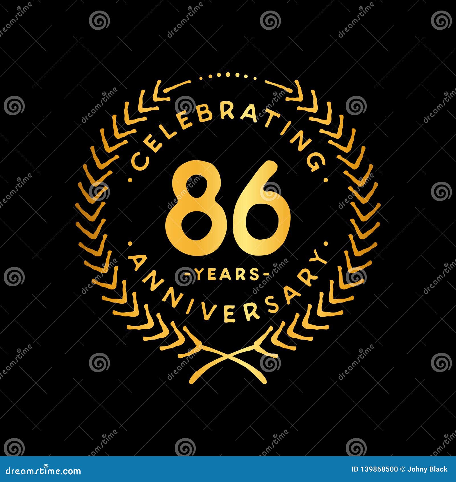 86 Years Design Template. 86th Vector and Illustration Stock Vector ...