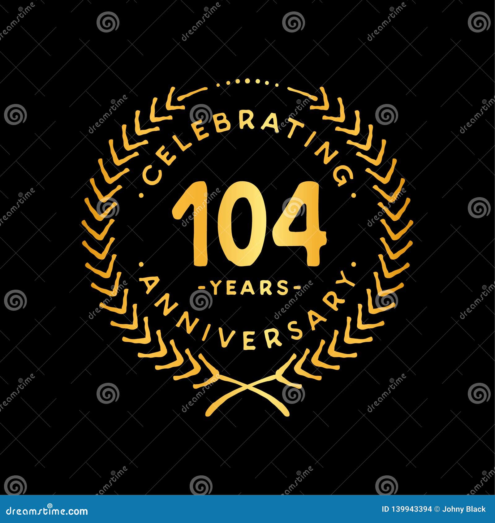 104 Years Design Template. 104th Vector and Illustration Stock Vector ...