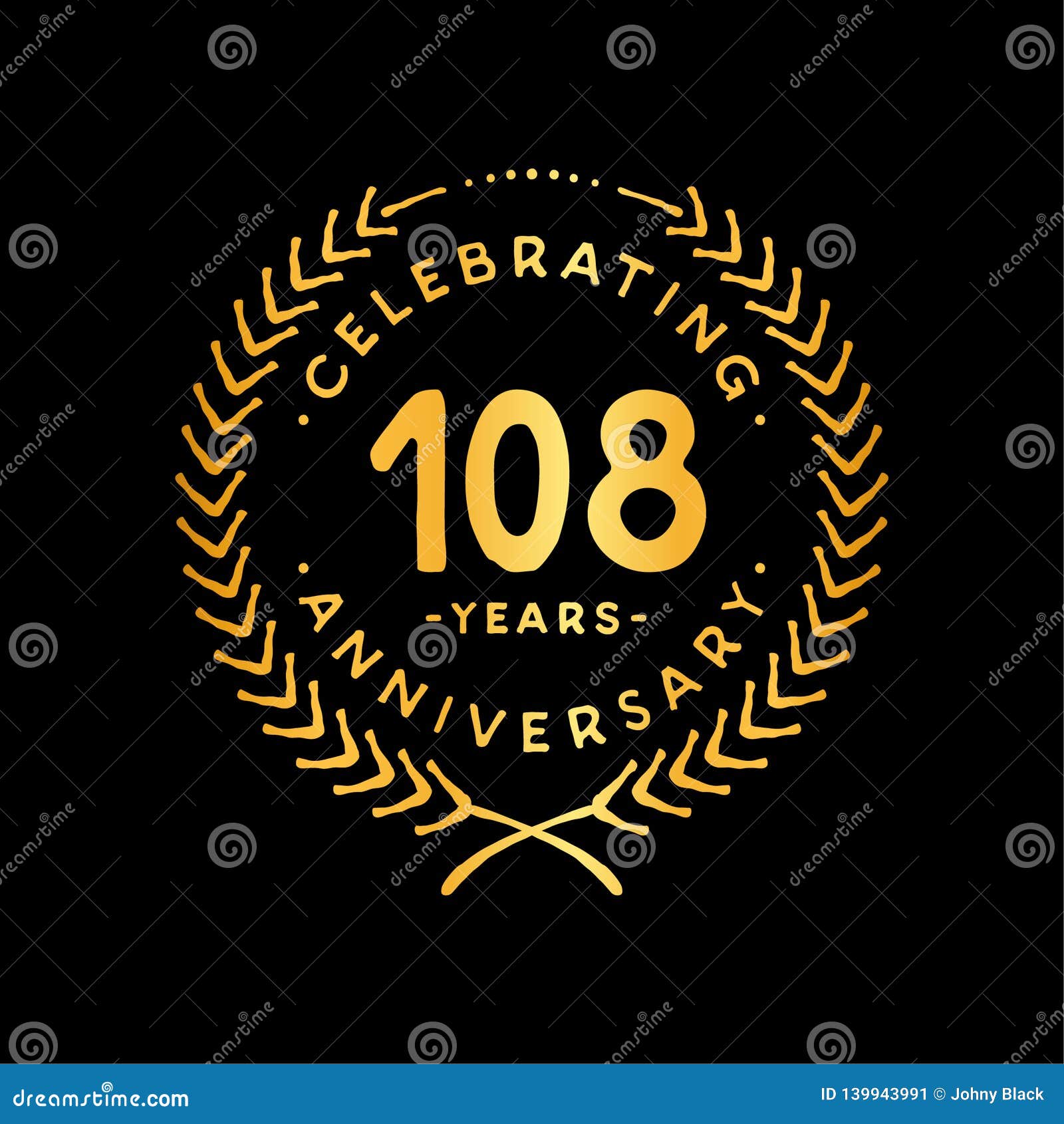 108 Years Design Template. 108th Vector and Illustration Stock Vector ...
