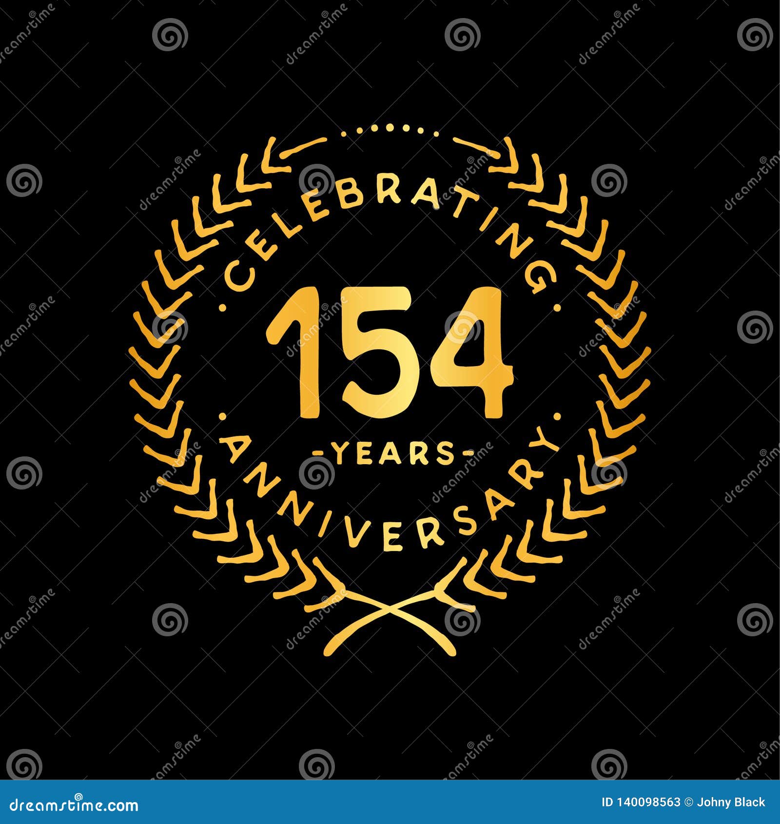 154 Years Design Template. 154th Vector and Illustration Stock Vector ...