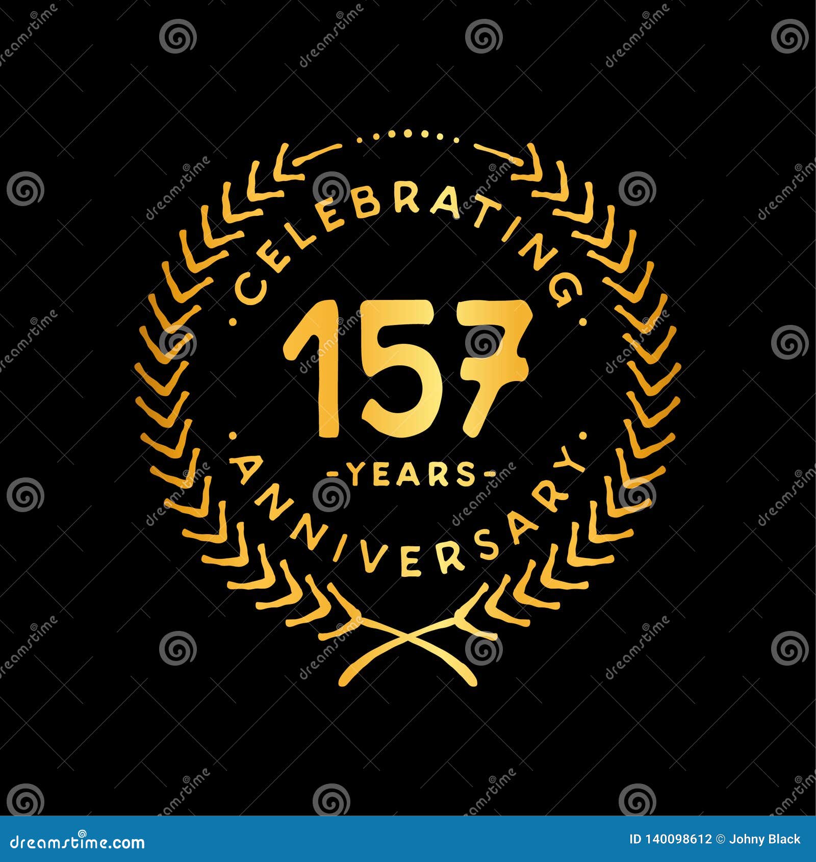157 Years Design Template. 157th Vector and Illustration Stock Vector ...