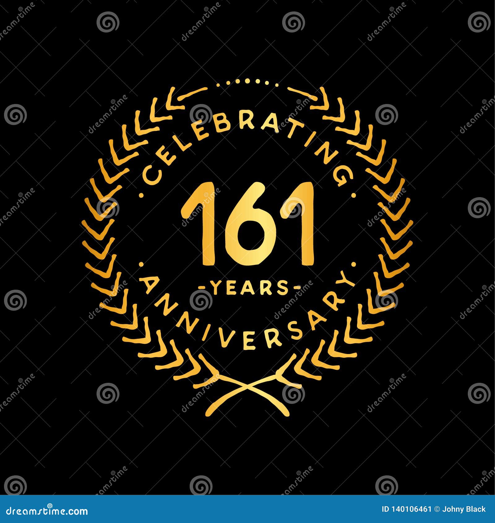 161 Years Design Template. 161st Vector and Illustration Stock Vector ...