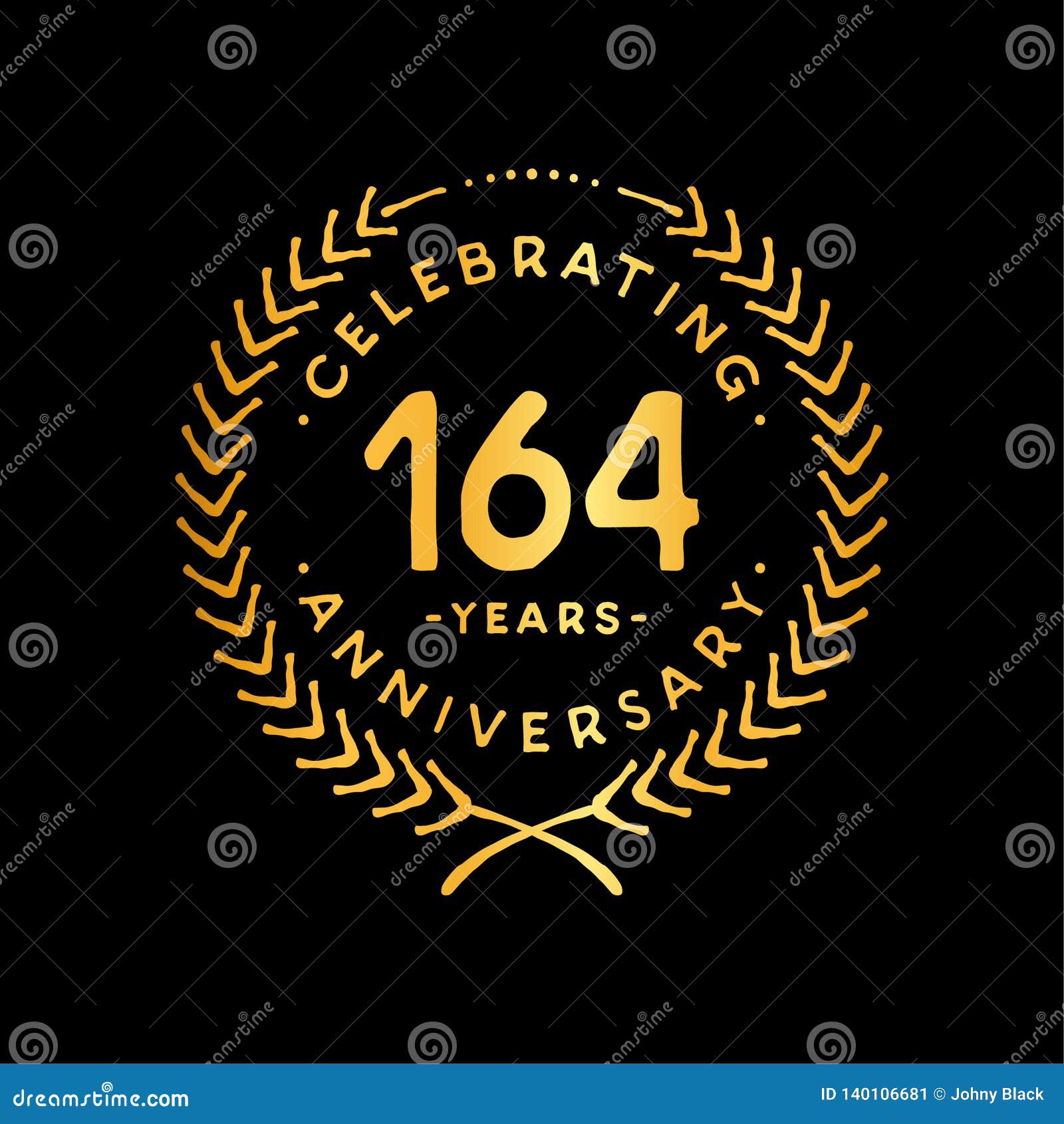 164 Years Design Template. 164th Vector and Illustration Stock Vector ...