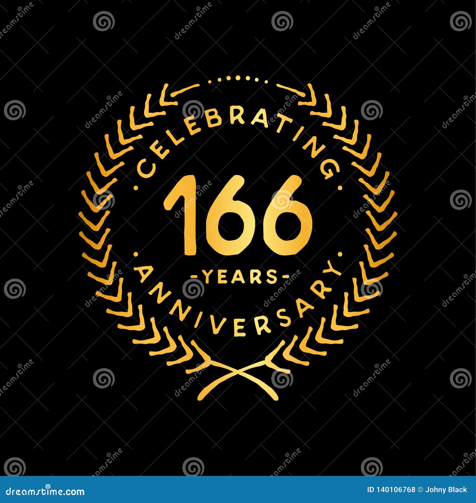 166 Years Design Template. 166th Vector and Illustration Stock Vector ...