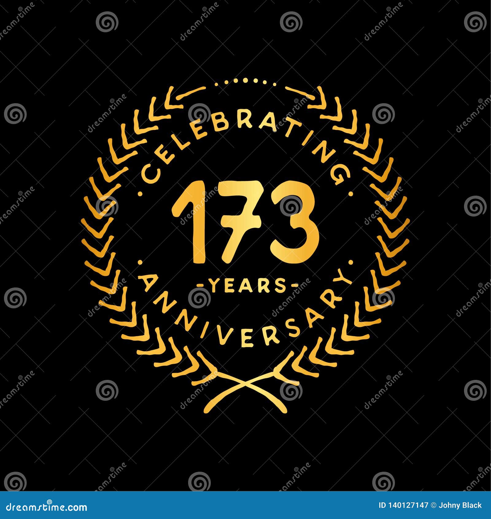 173 Years Design Template. 173rd Vector and Illustration Stock Vector ...