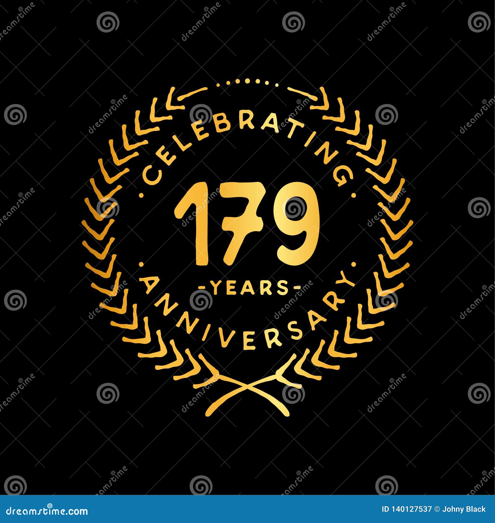 179 Years Design Template. 179th Vector and Illustration Stock Vector ...