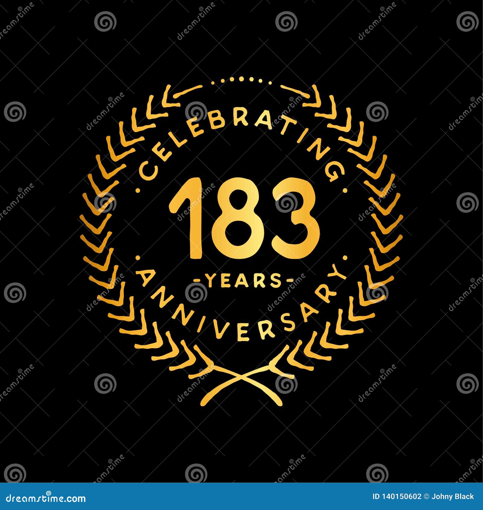 183 Years Design Template. 183rd Vector and Illustration Stock Vector ...