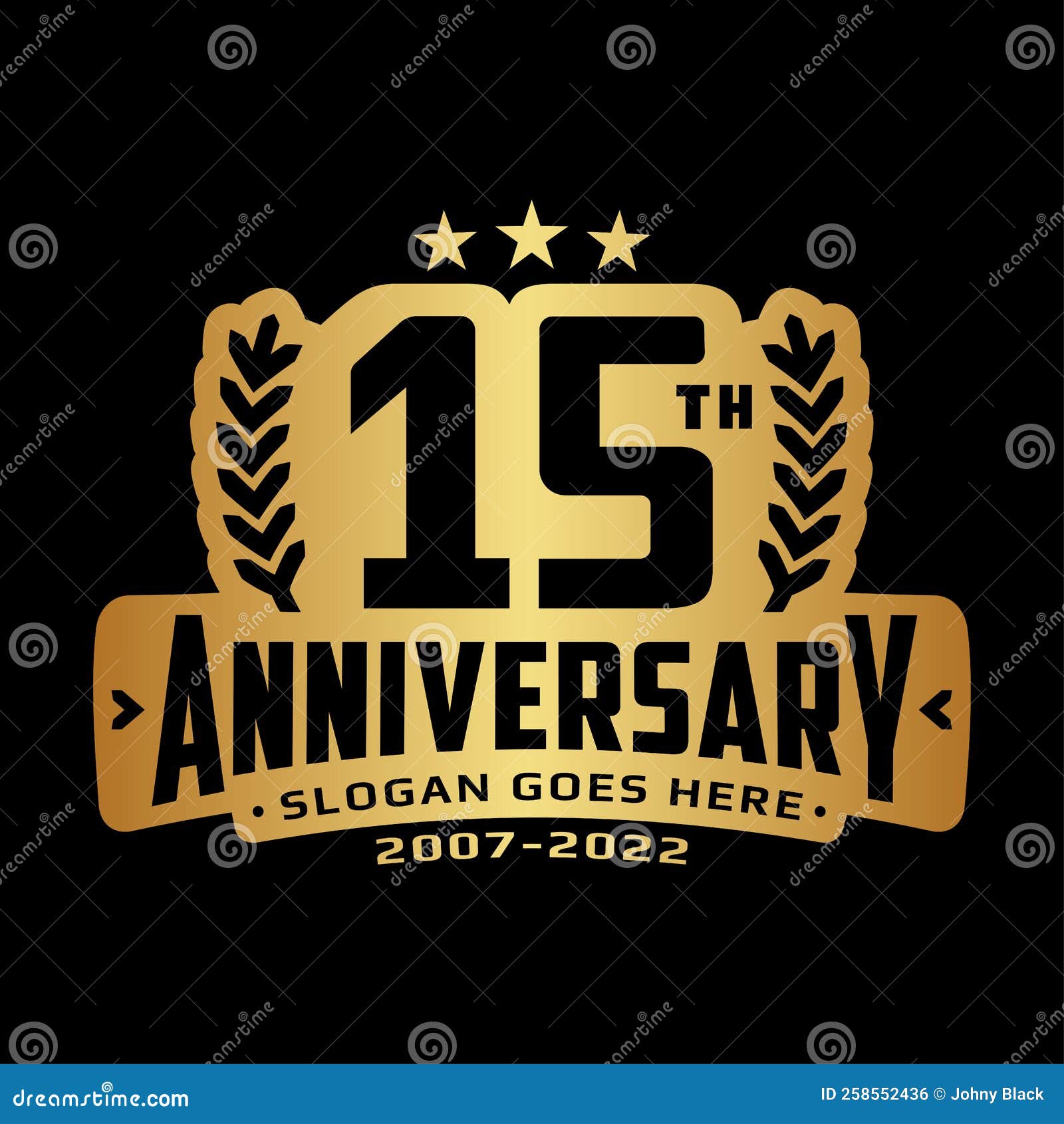 15 Years Anniversary Logo Design Template. 15th Anniversary Celebration ...