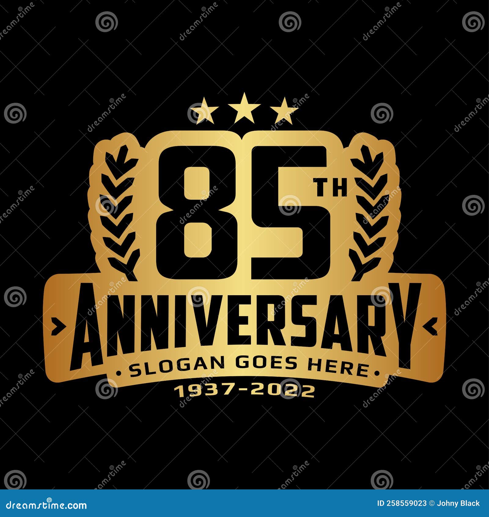 85 Years Anniversary Logo Design Template. 85th Anniversary Celebration ...