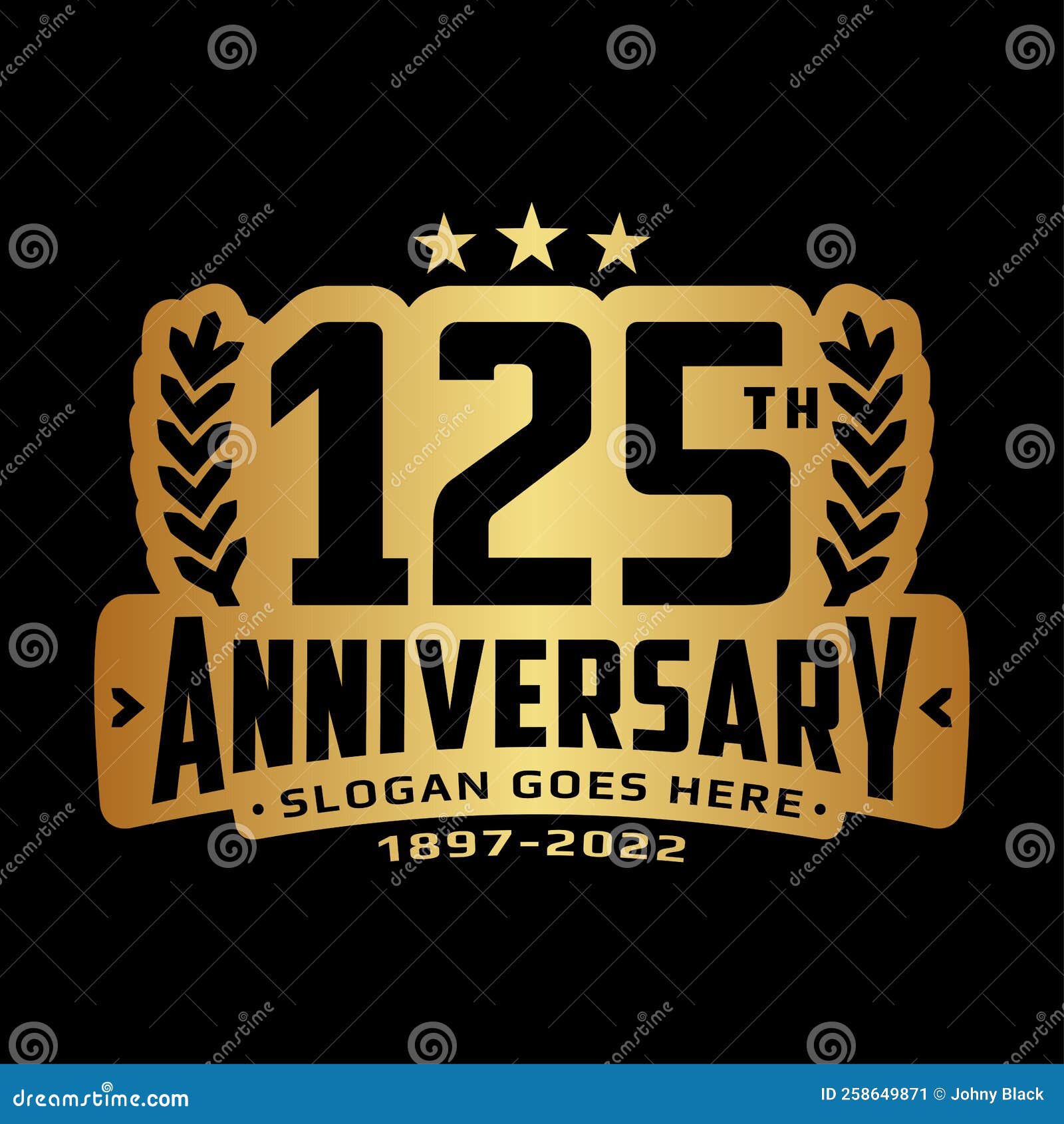 125 Years Anniversary Logo Design Template. 125th Anniversary ...