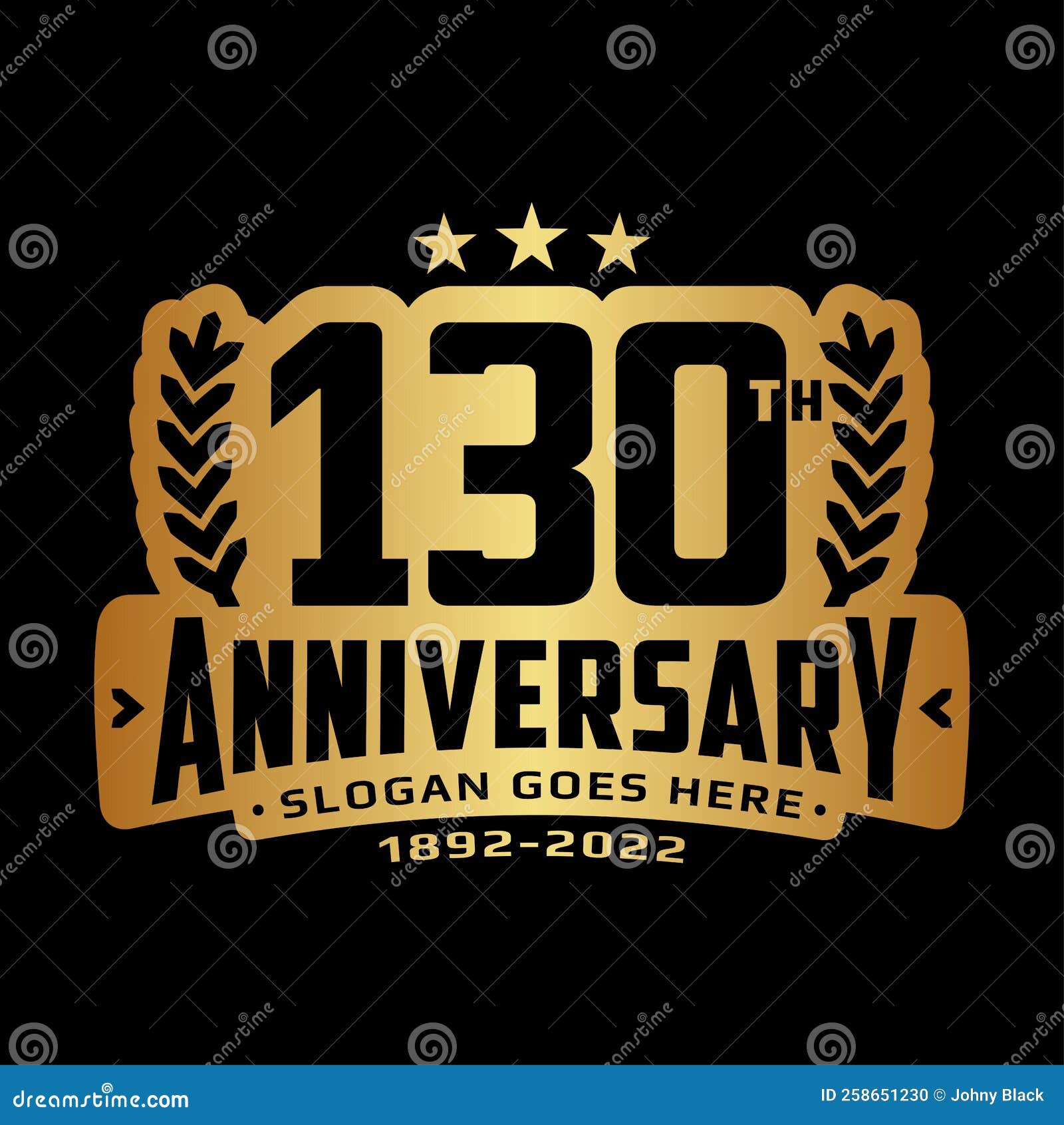 130 Years Anniversary Logo Design Template. 130th Anniversary ...