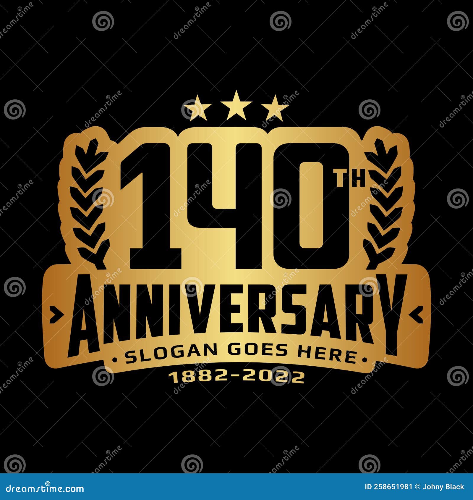 140 Years Anniversary Logo Design Template. 140th Anniversary ...