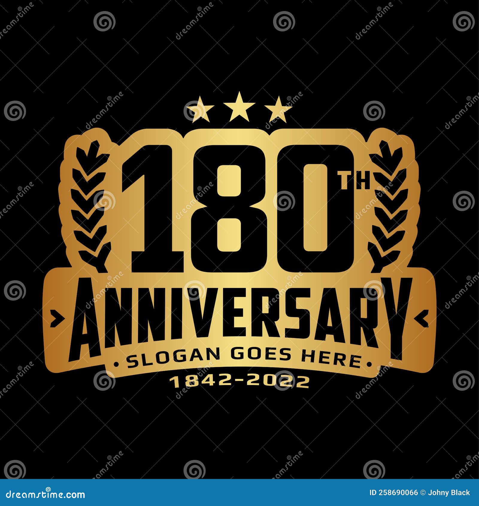180 Years Anniversary Logo Design Template. 180th Anniversary ...