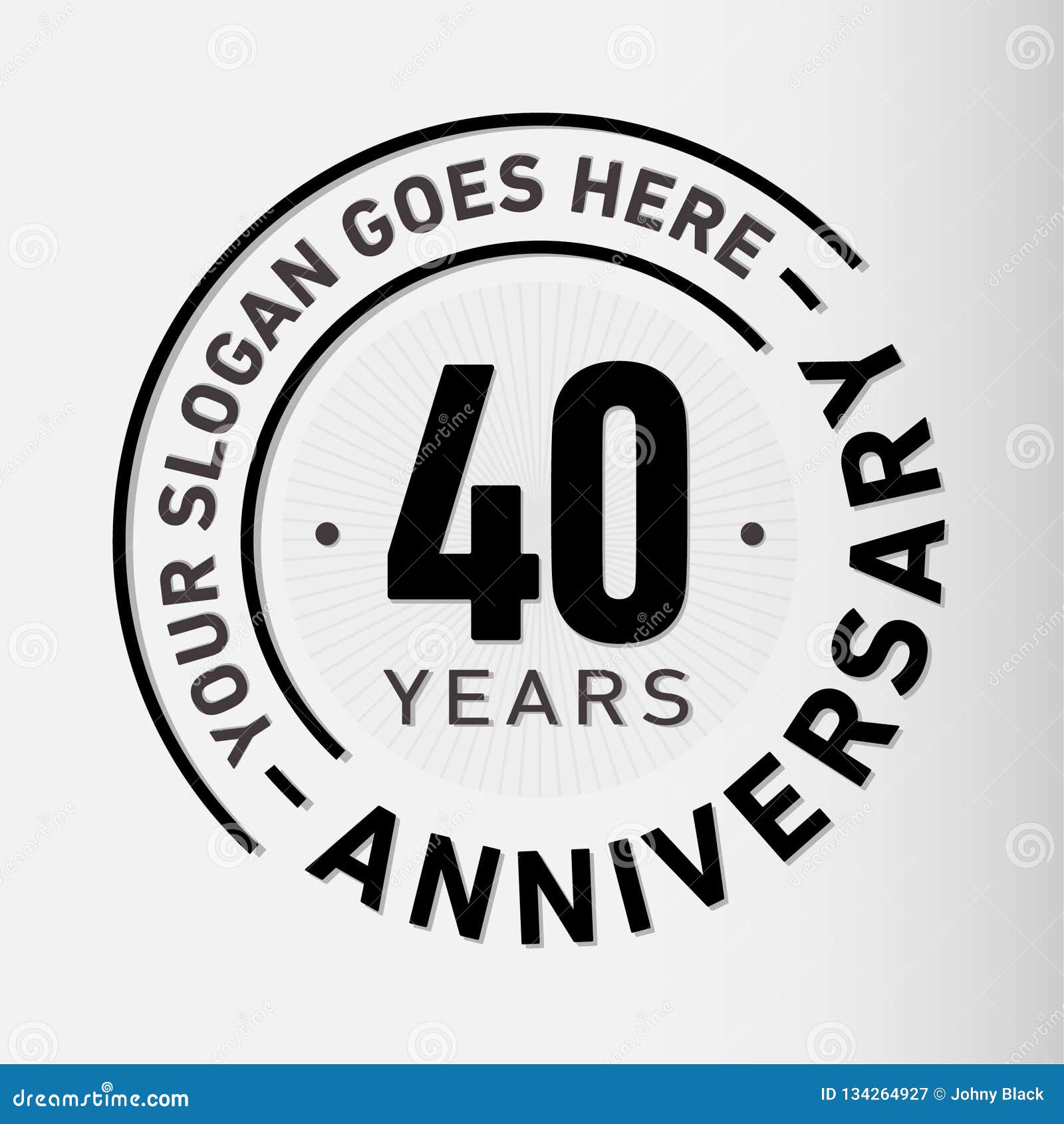40 Years Anniversary Celebration Design Template. Anniversary Vector ...