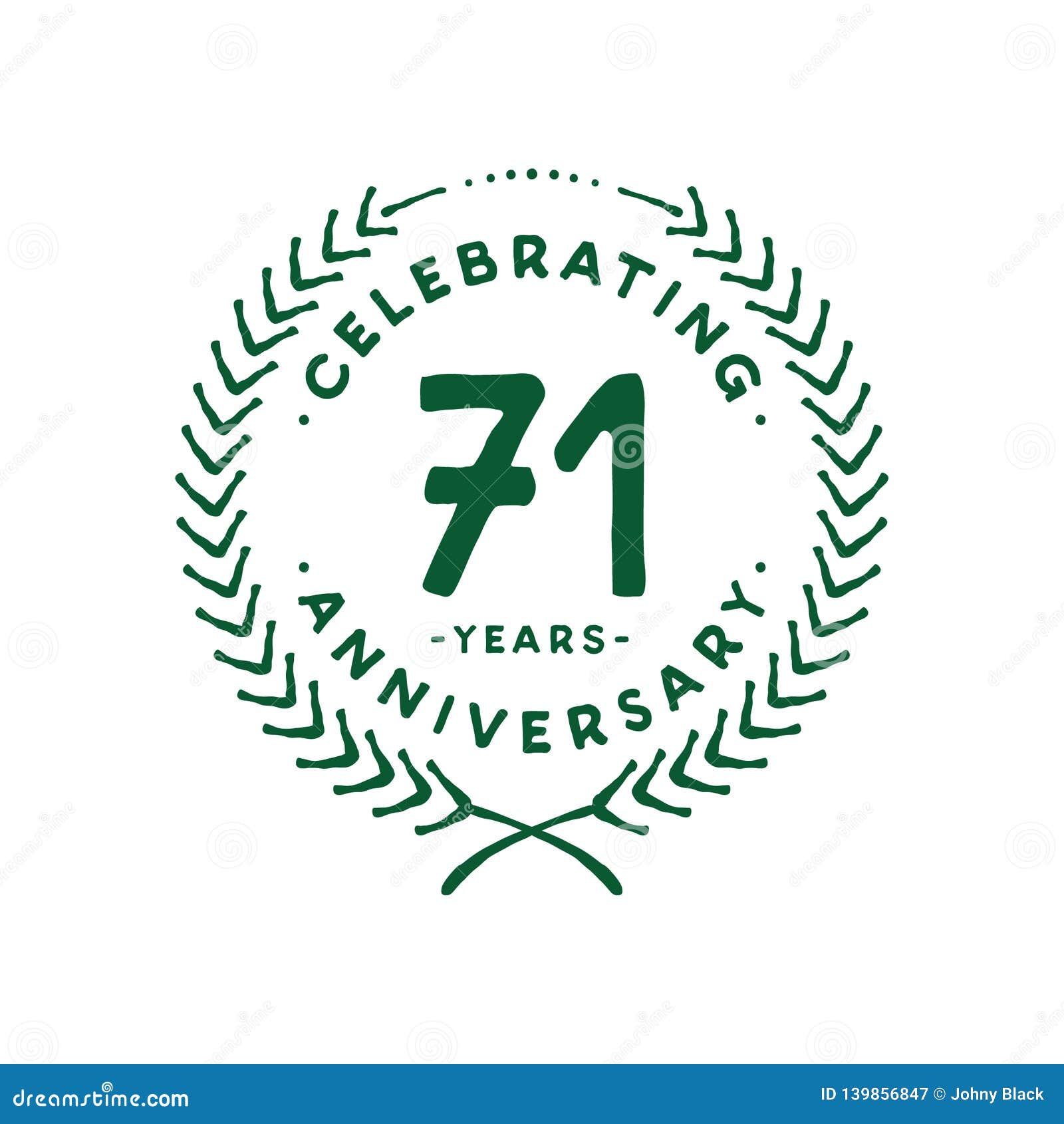 71 Years Design Template. 71st Vector and Illustration Stock Vector ...