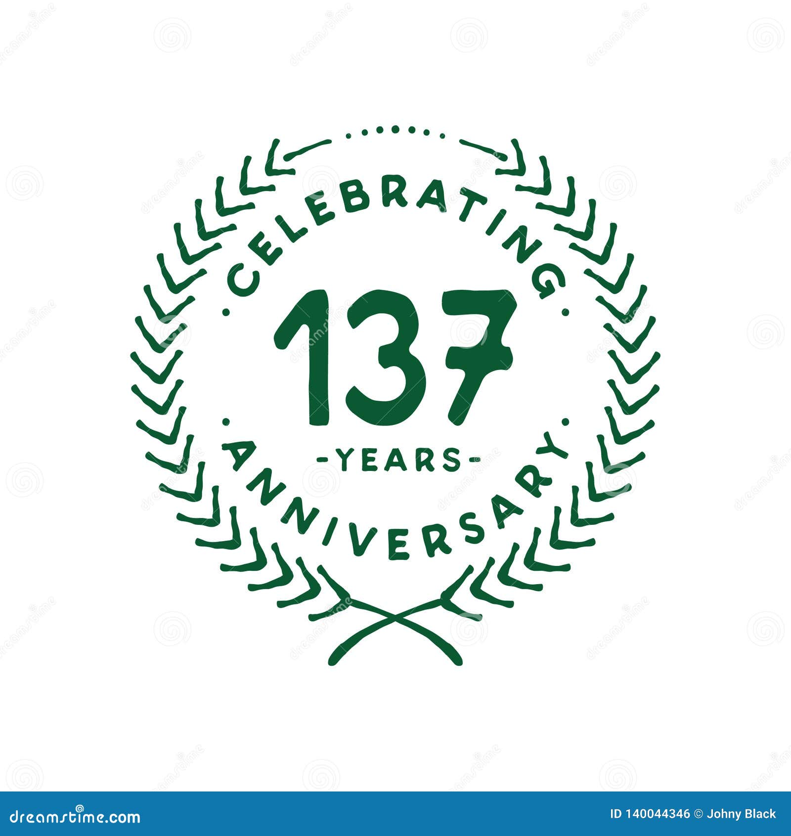 137 Years Design Template. 137th Vector and Illustration Stock Vector ...