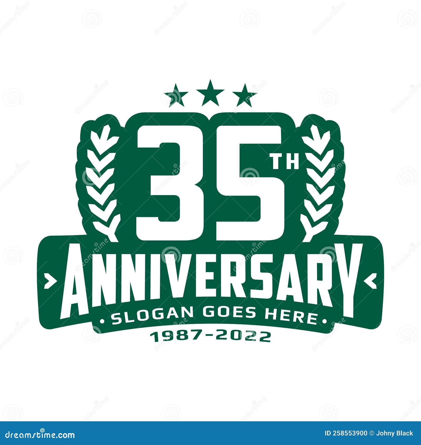 35 Years Anniversary Logo Design Template. 35th Anniversary Celebration ...