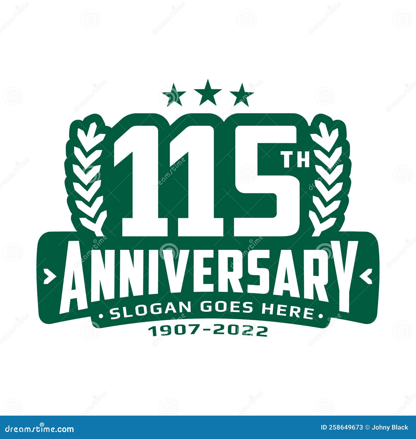 115 Years Anniversary Logo Design Template. 115th Anniversary ...