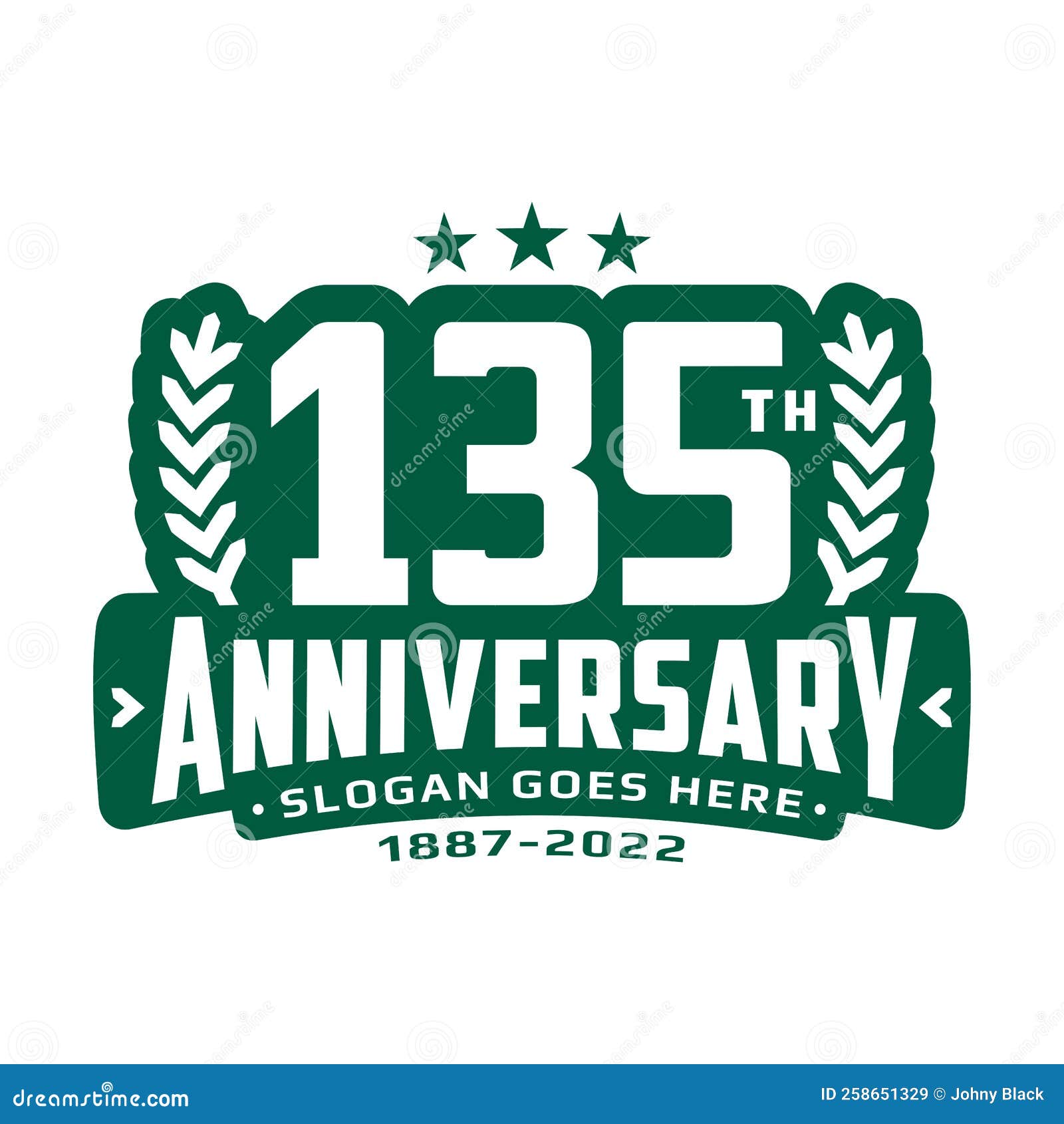 135 Years Anniversary Logo Design Template. 135th Anniversary ...