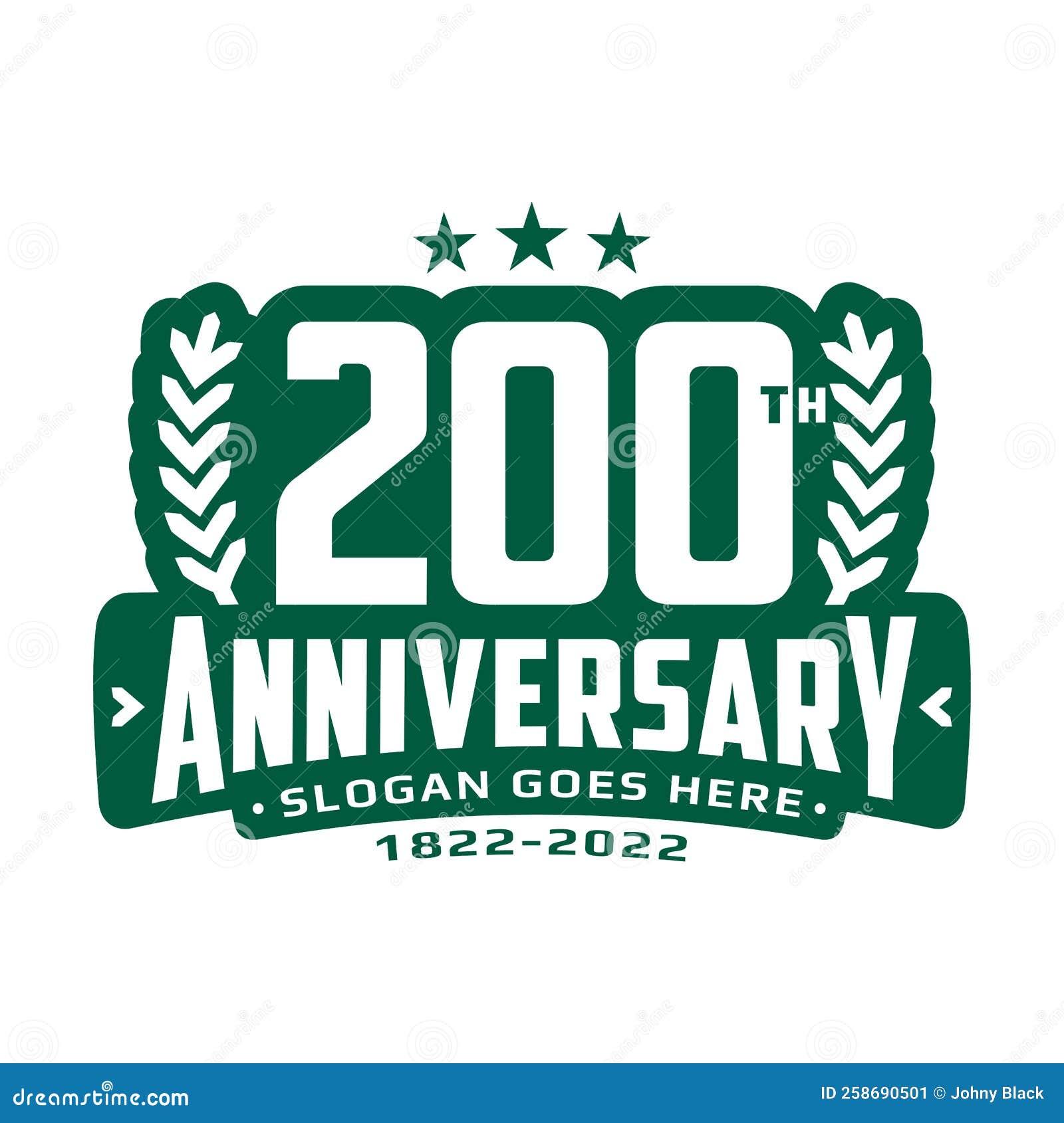 200 Years Anniversary Logo Design Template. 200th Anniversary ...