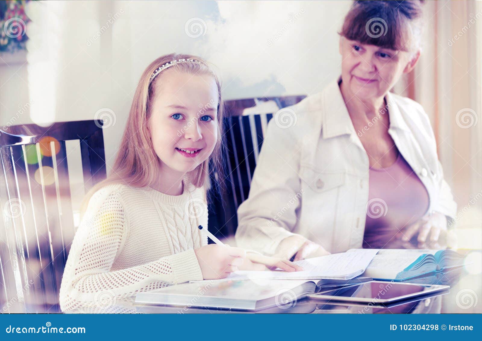 Little Kid Study. Stressful School Day. Education What Remains After ...