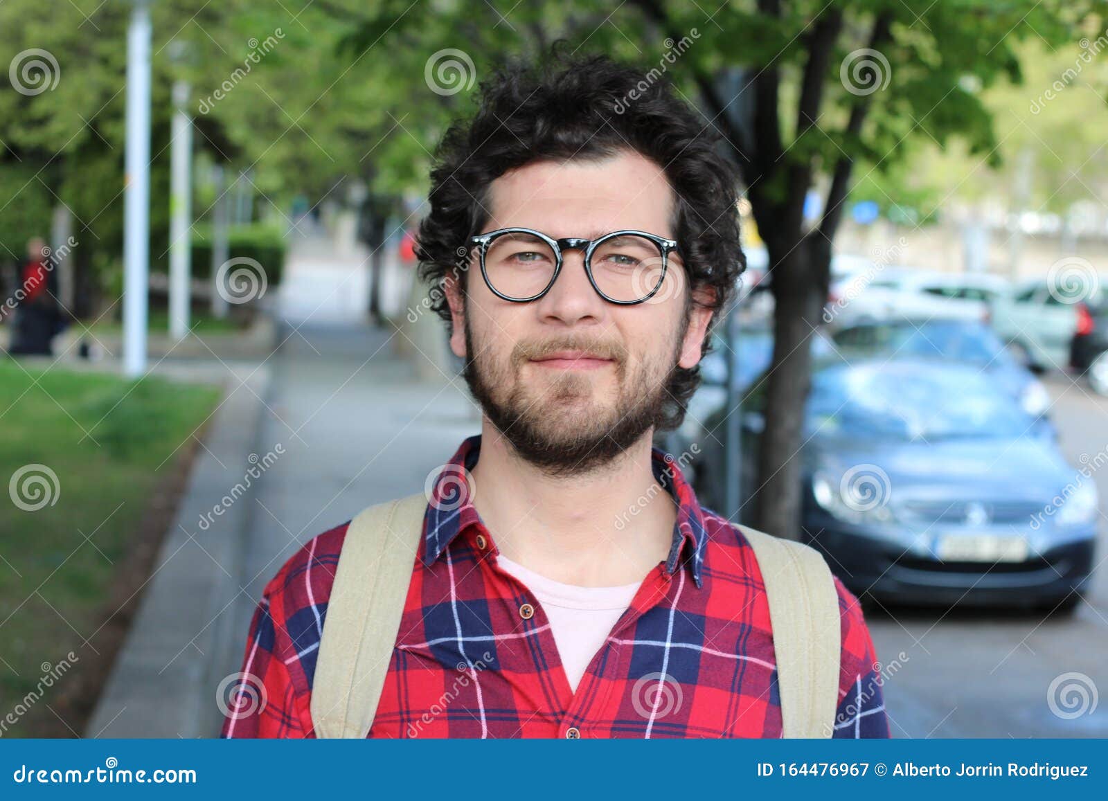 30 years old nerd outdoors stock image. Image of happiness - 164476967