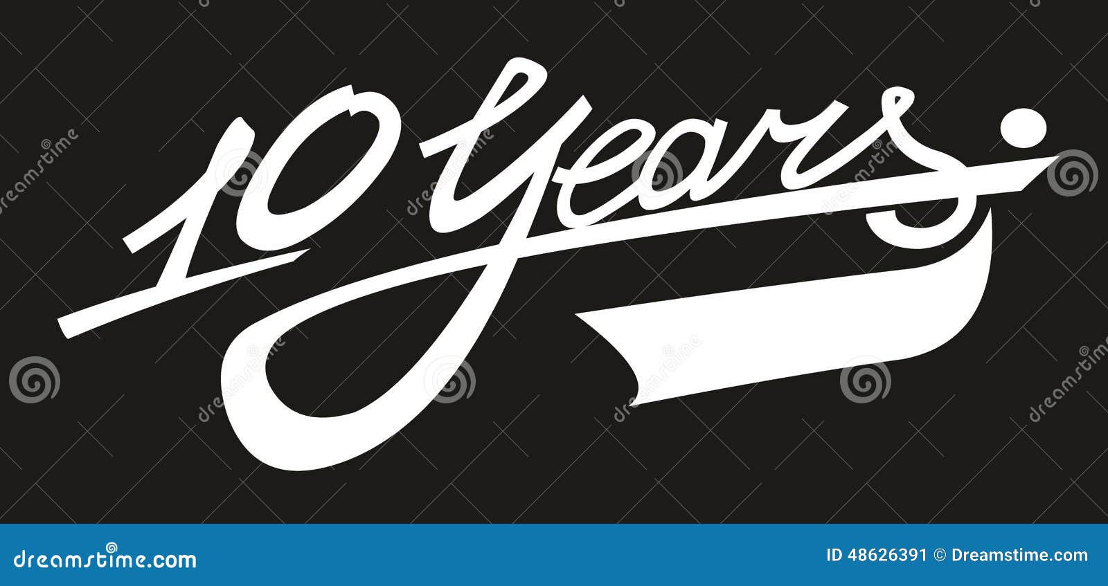 10 years stock illustration. Illustration of years, text - 48626391
