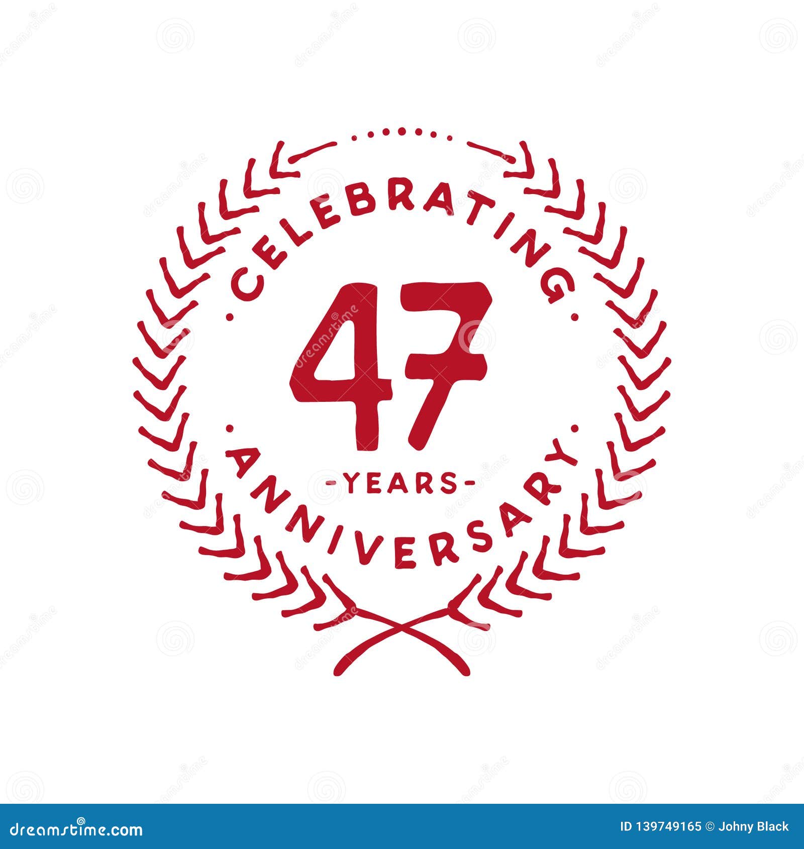 47 Years Design Template. 47th Vector and Illustration Stock Vector ...