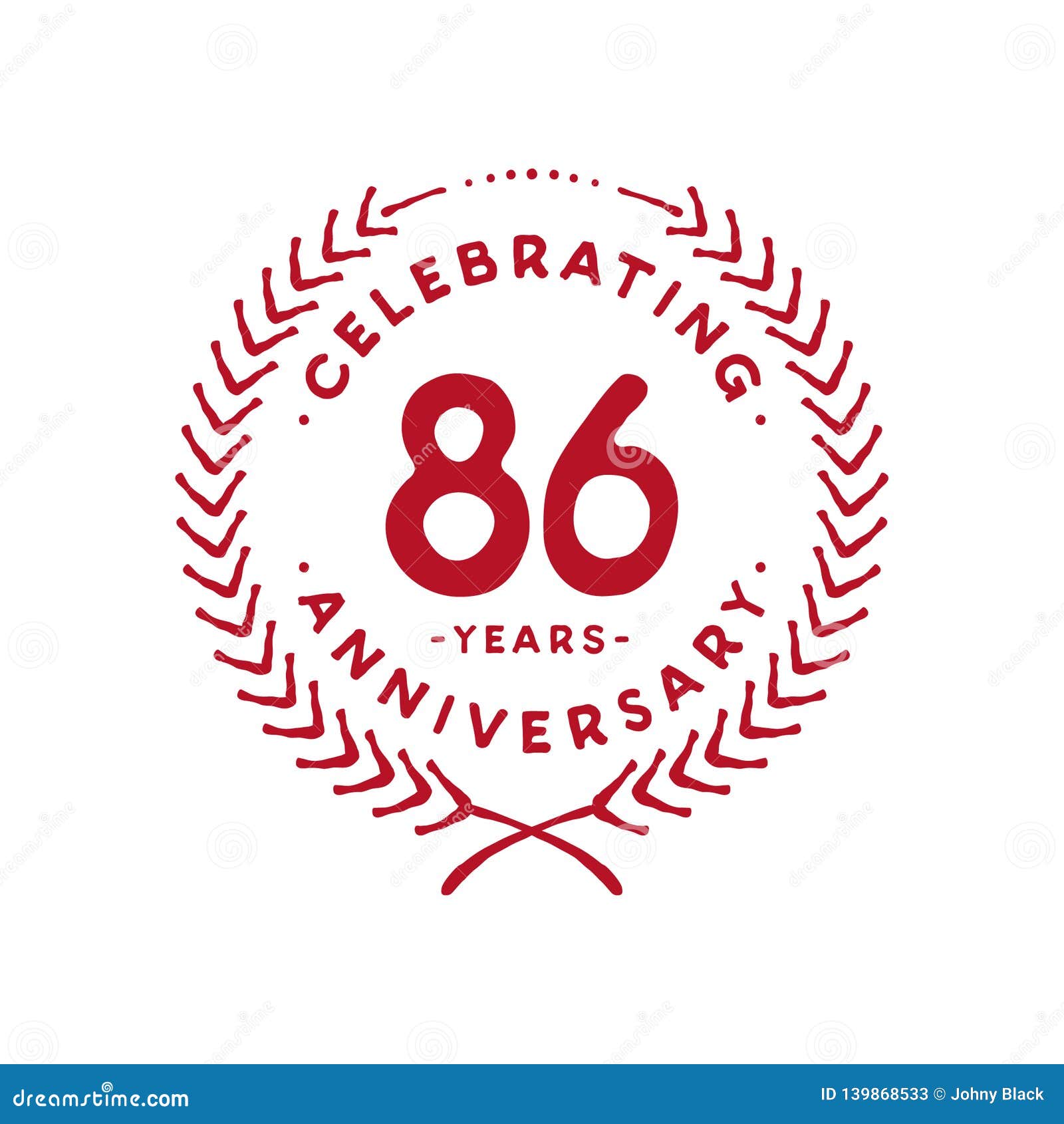 86 Years Design Template. 86th Vector and Illustration Stock Vector ...