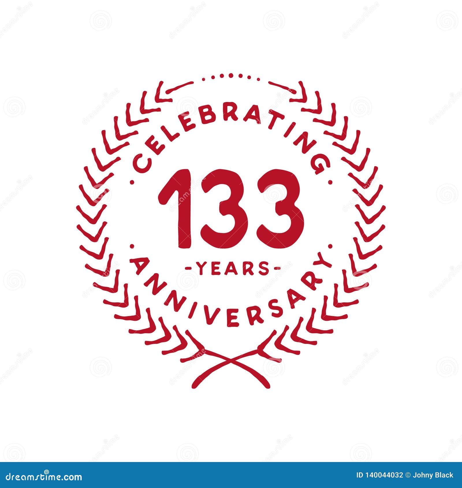 133 Years Design Template. 133rd Vector and Illustration Stock Vector ...