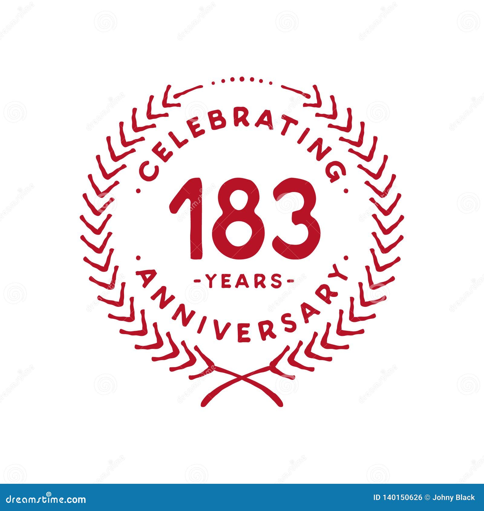 183 Years Design Template. 183rd Vector and Illustration Stock Vector ...