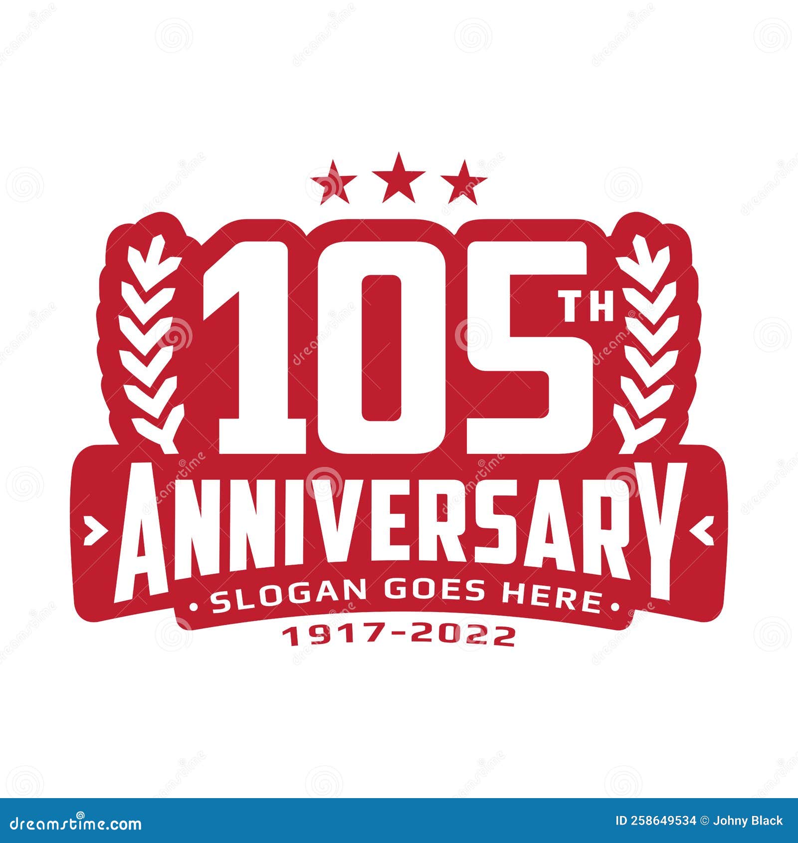 105 Years Anniversary Logo Design Template. 105th Anniversary ...