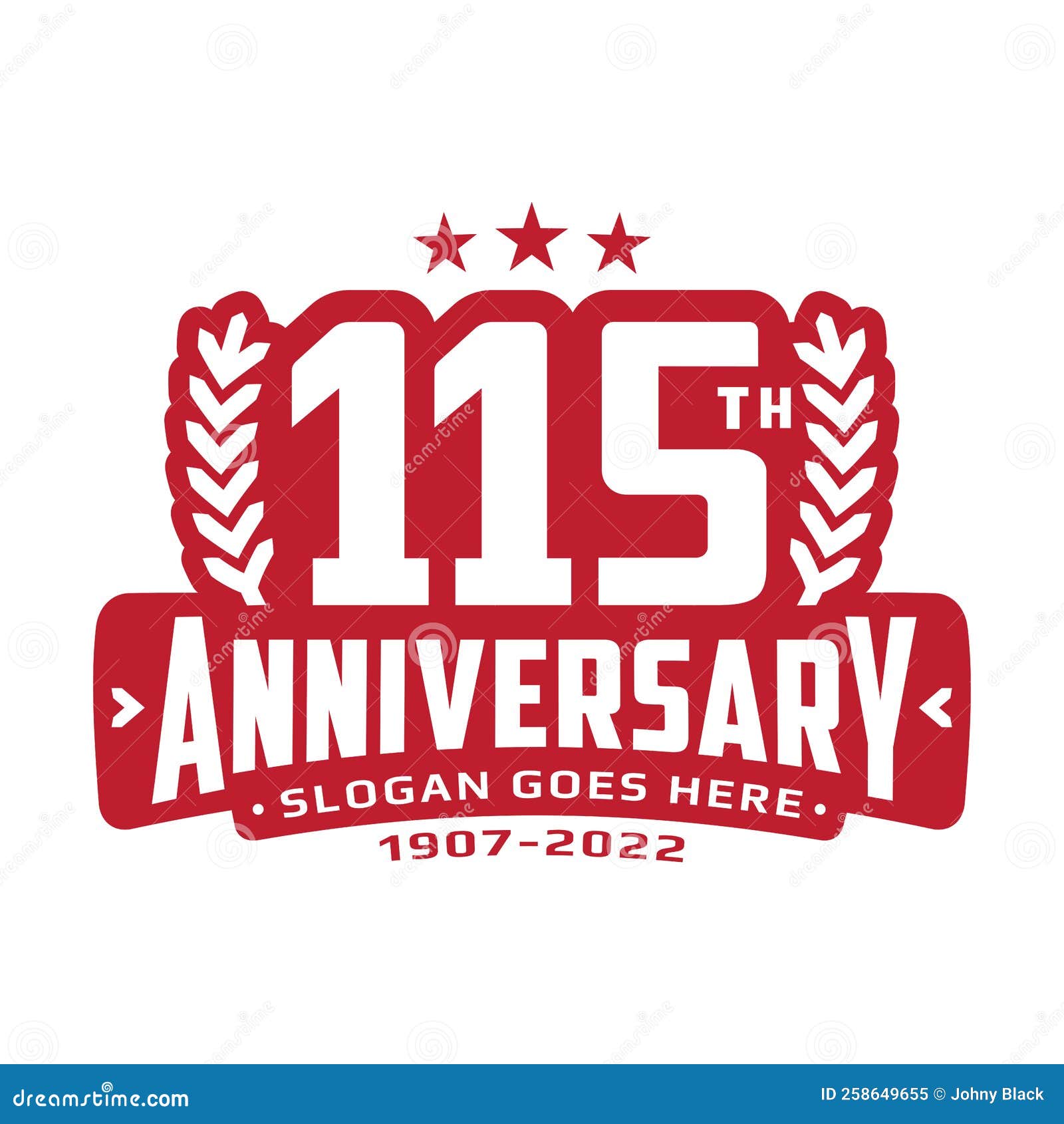 115 Years Anniversary Logo Design Template. 115th Anniversary ...