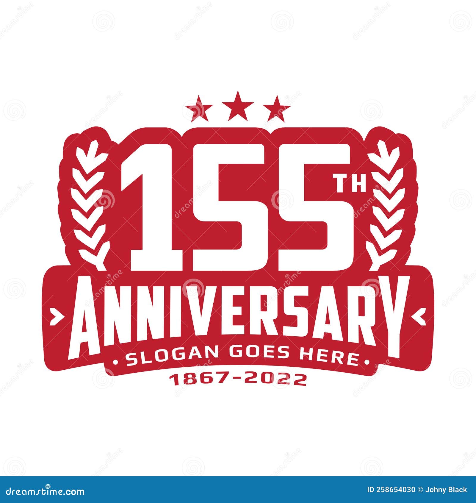 155 Years Anniversary Logo Design Template. 155th Anniversary ...