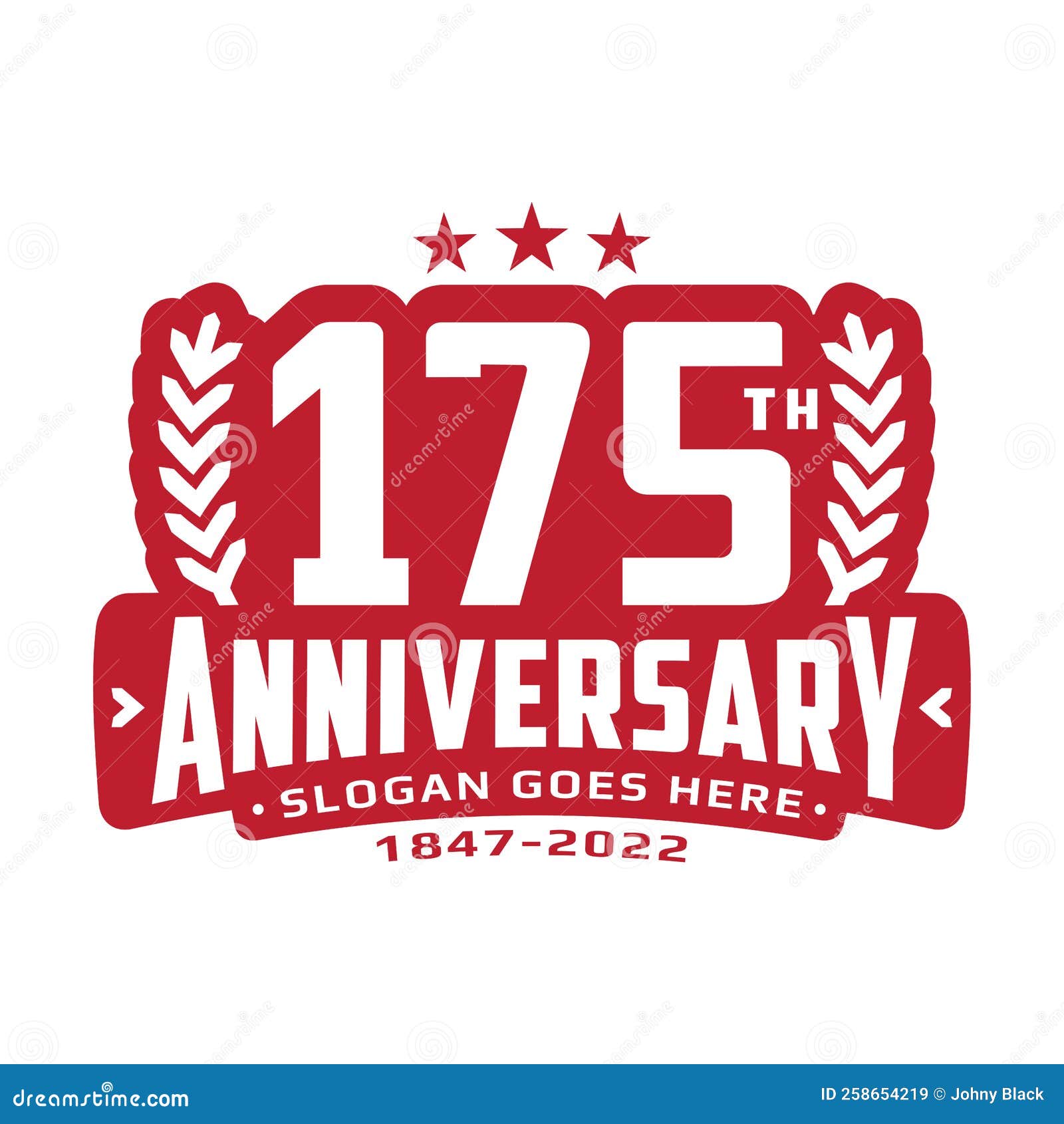 175 Years Anniversary Logo Design Template. 175th Anniversary ...