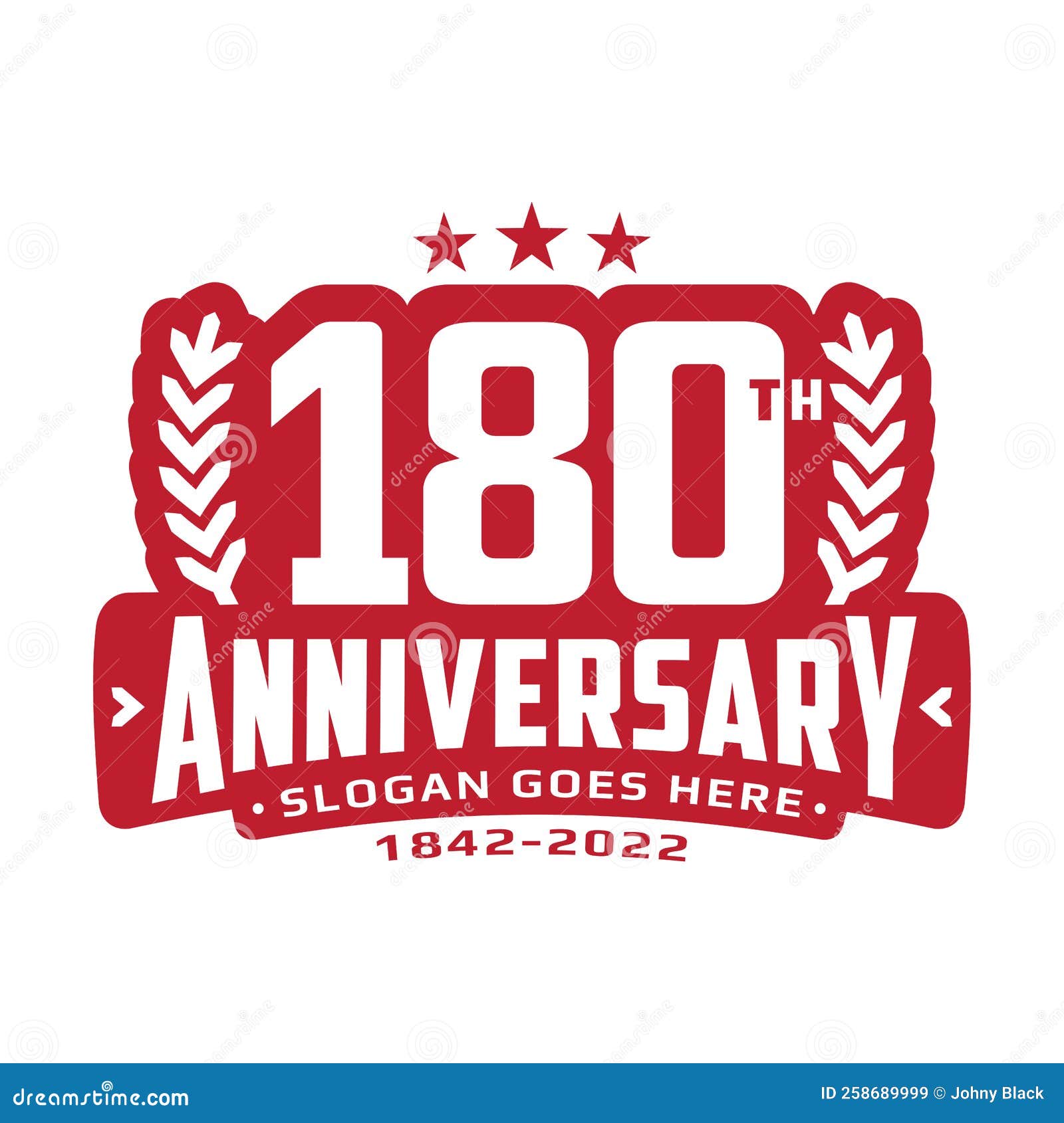 180 Years Anniversary Logo Design Template. 180th Anniversary ...