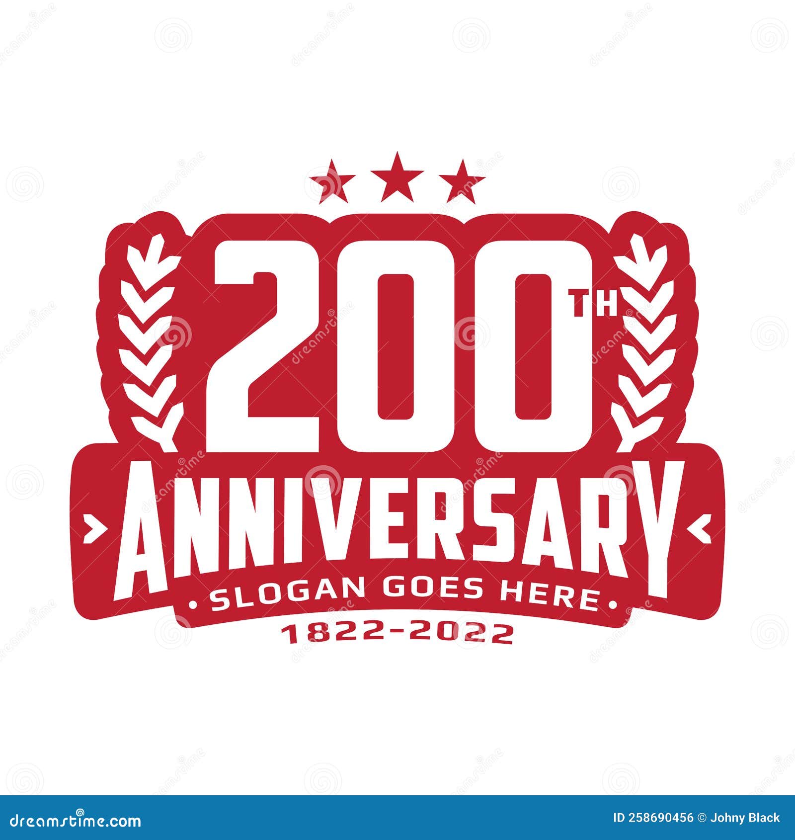 Happy 200th Anniversary. 200 Years Anniversary Design Template. Cartoon ...