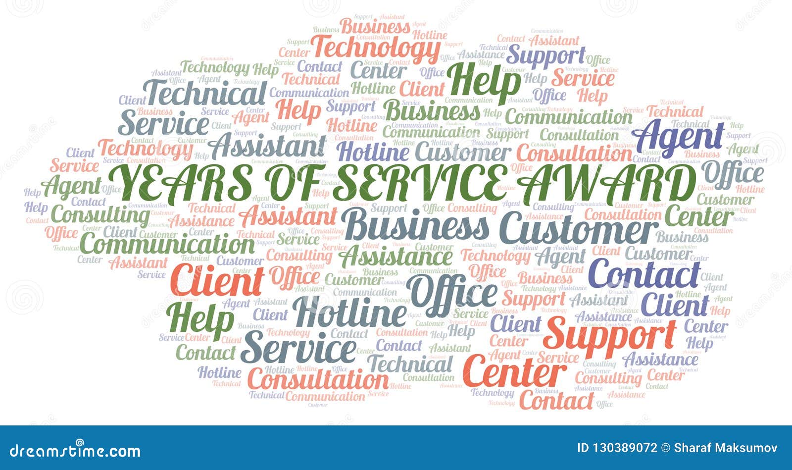 Years Of Service Award Word Cloud. Stock Illustration - Illustration of ...