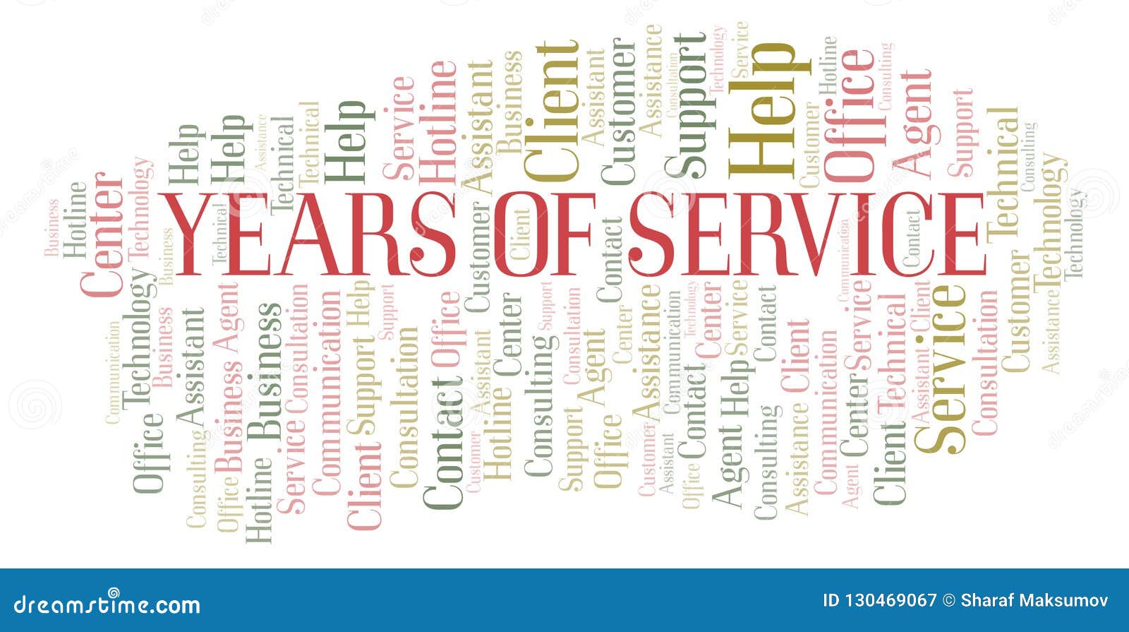 Years of Service Word Cloud. Stock Illustration - Illustration of ...