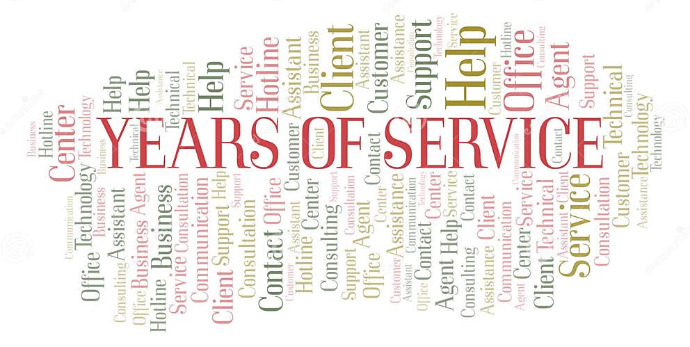 Years of Service Word Cloud. Stock Illustration - Illustration of ...