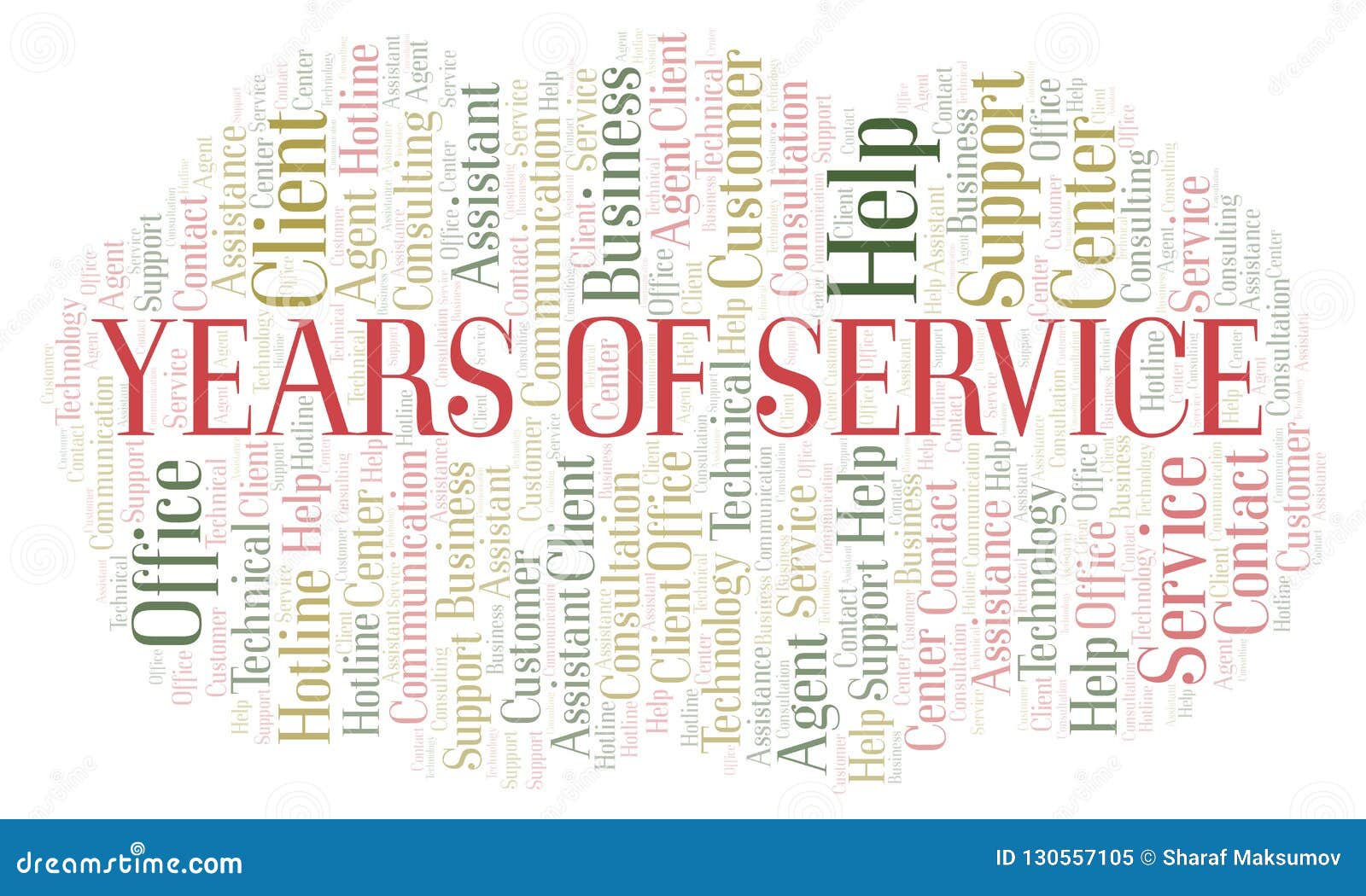 Years of Service Word Cloud. Stock Illustration - Illustration of ...