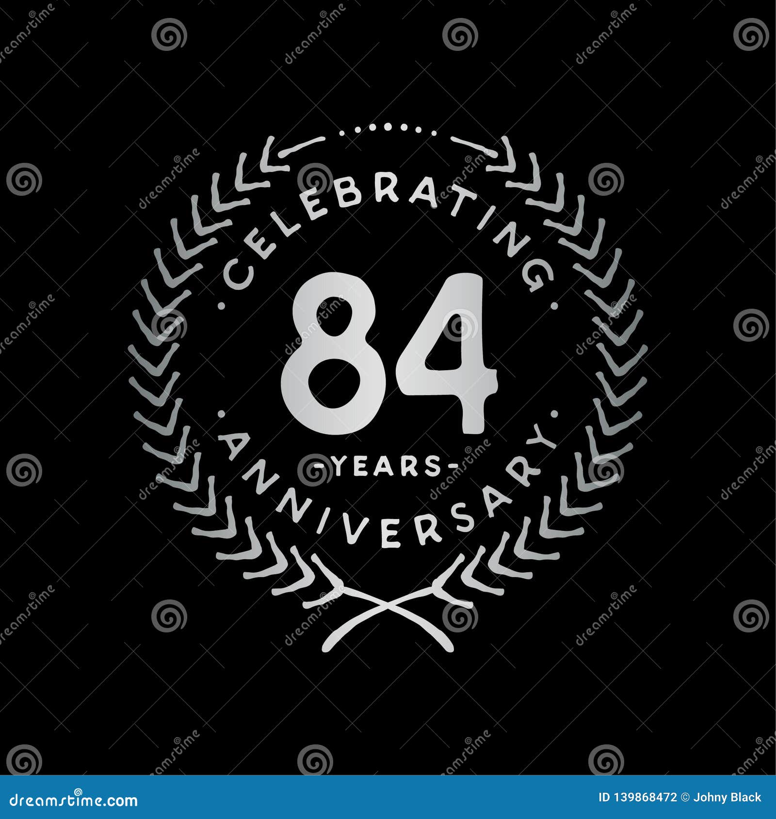84 Years Design Template. 84th Vector and Illustration Stock Vector ...