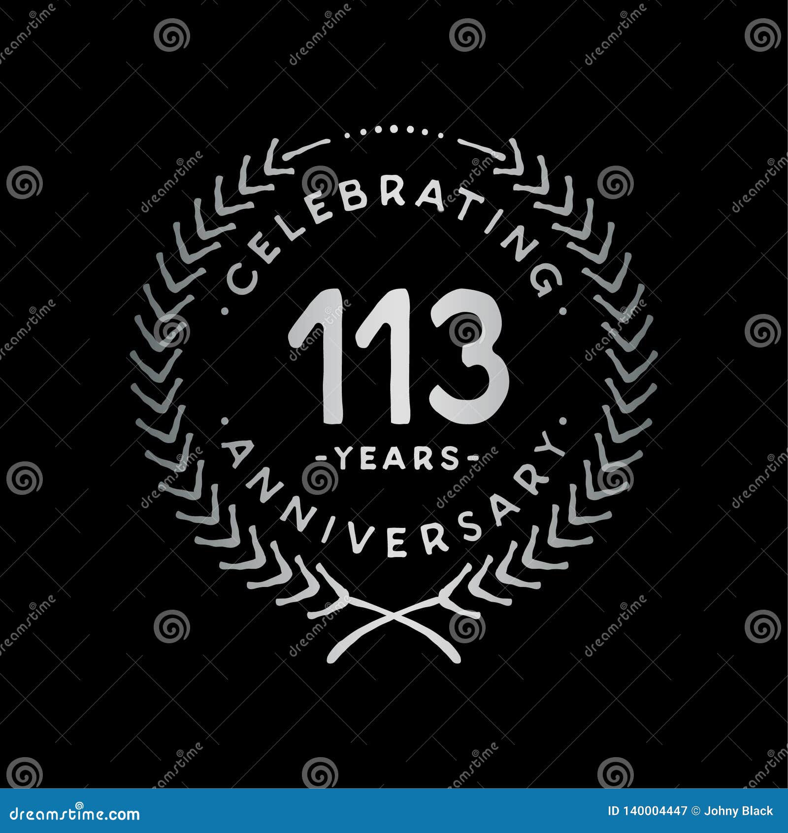 113 Years Design Template. 113rd Vector and Illustration Stock Vector ...
