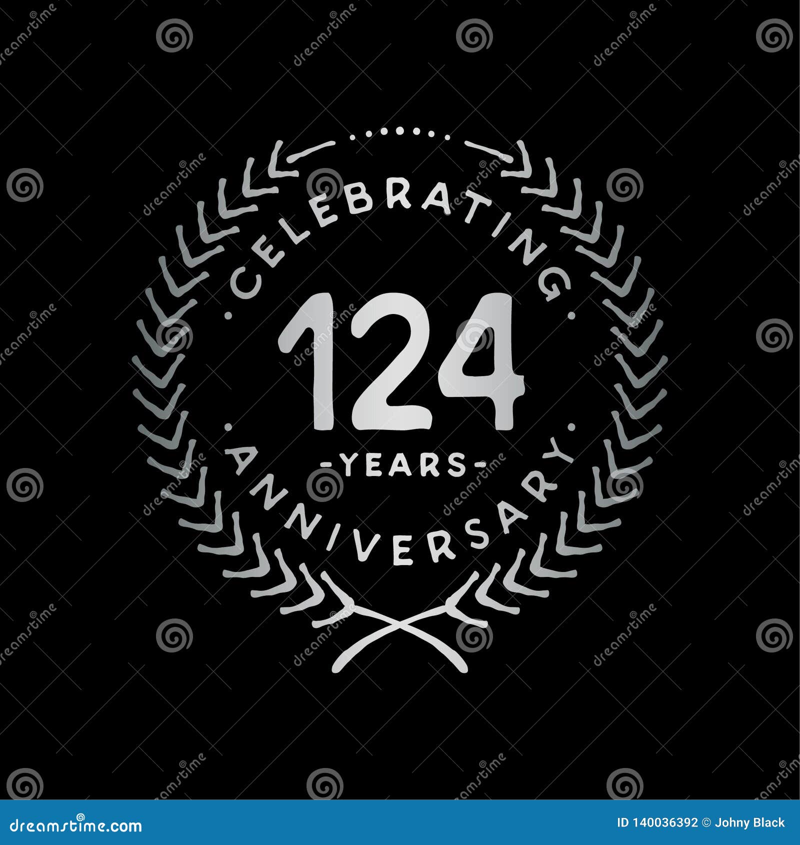 124 Years Design Template. 124th Vector and Illustration Stock Vector ...