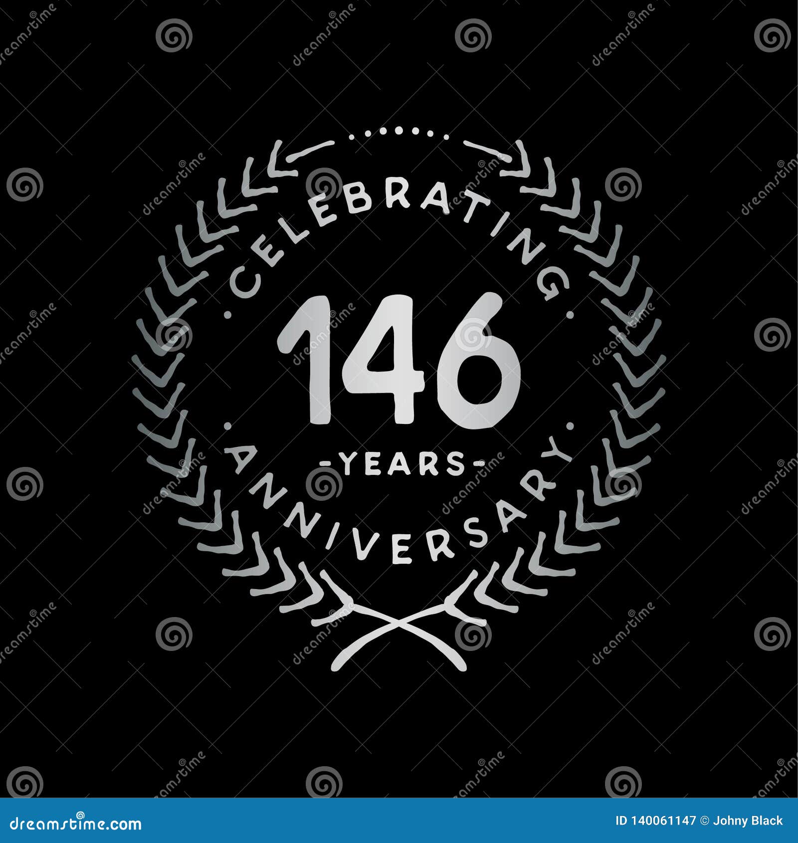 146 Years Design Template. 146th Vector and Illustration Stock Vector ...