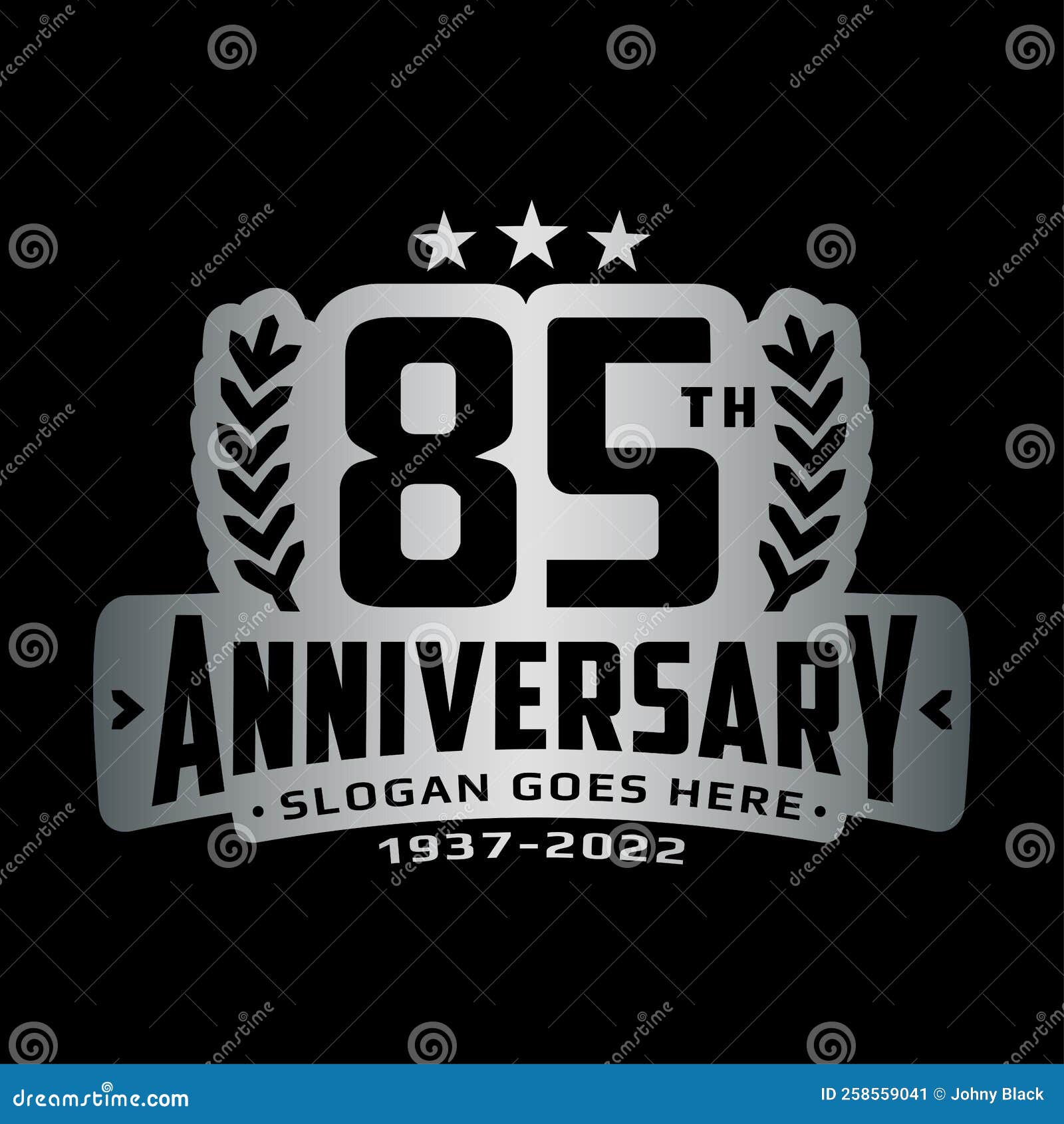 85 Years Anniversary Logo Design Template. 85th Anniversary Celebration ...