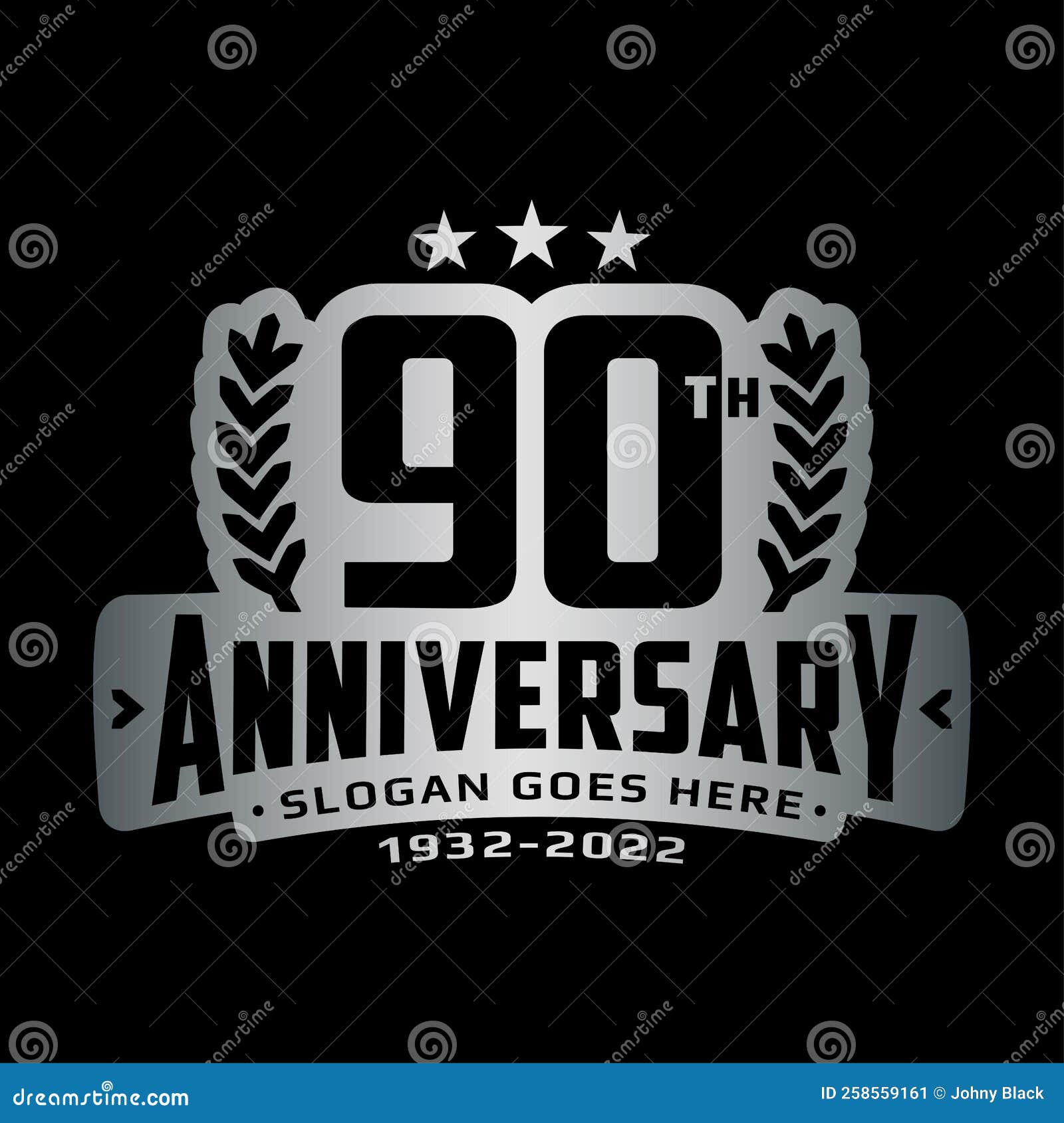 90 Years, 90th Anniversary Logo Or Icon. Birthday, Jubilee, Celebration ...