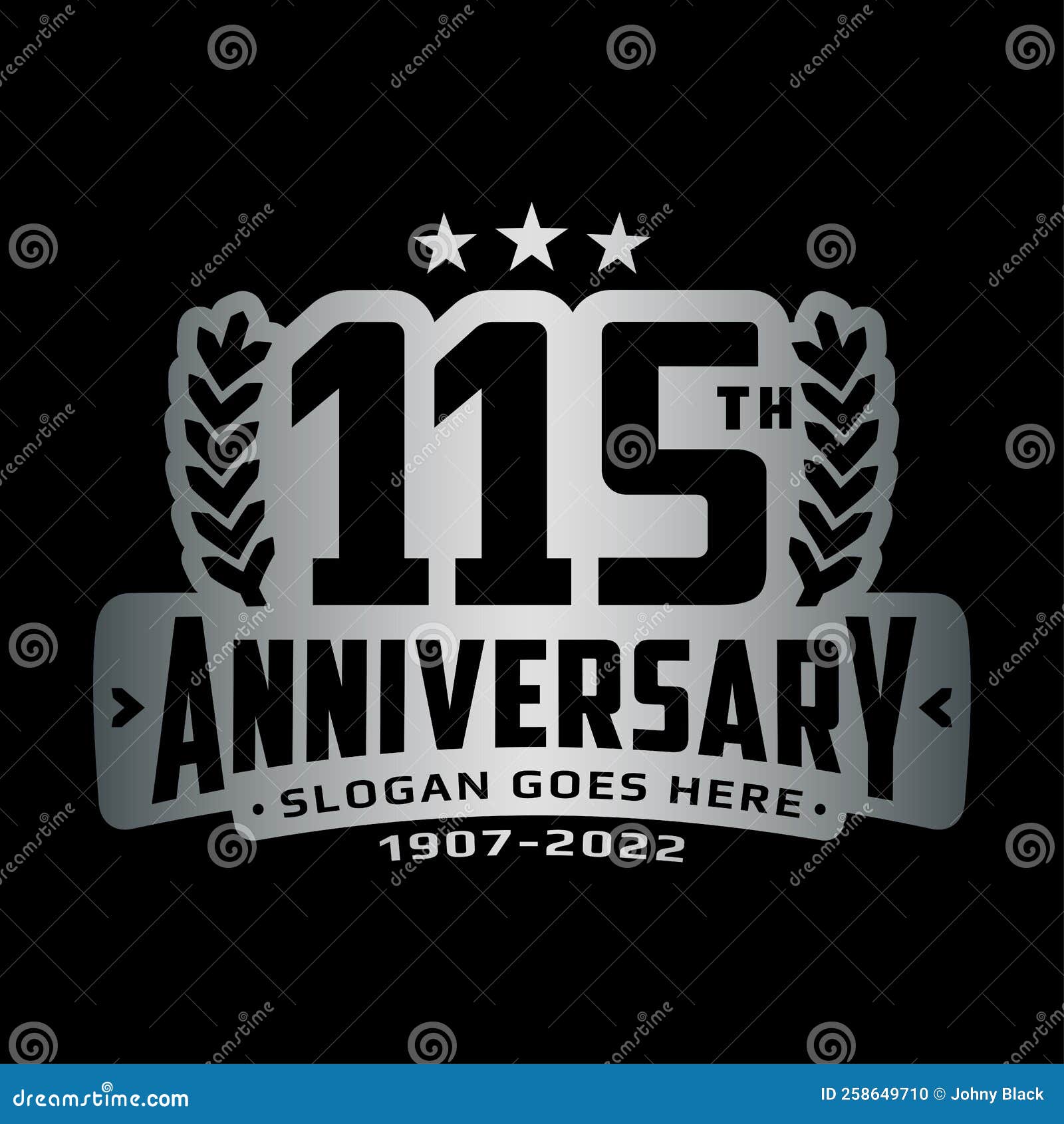 115 Years Anniversary Logo Design Template. 115th Anniversary ...